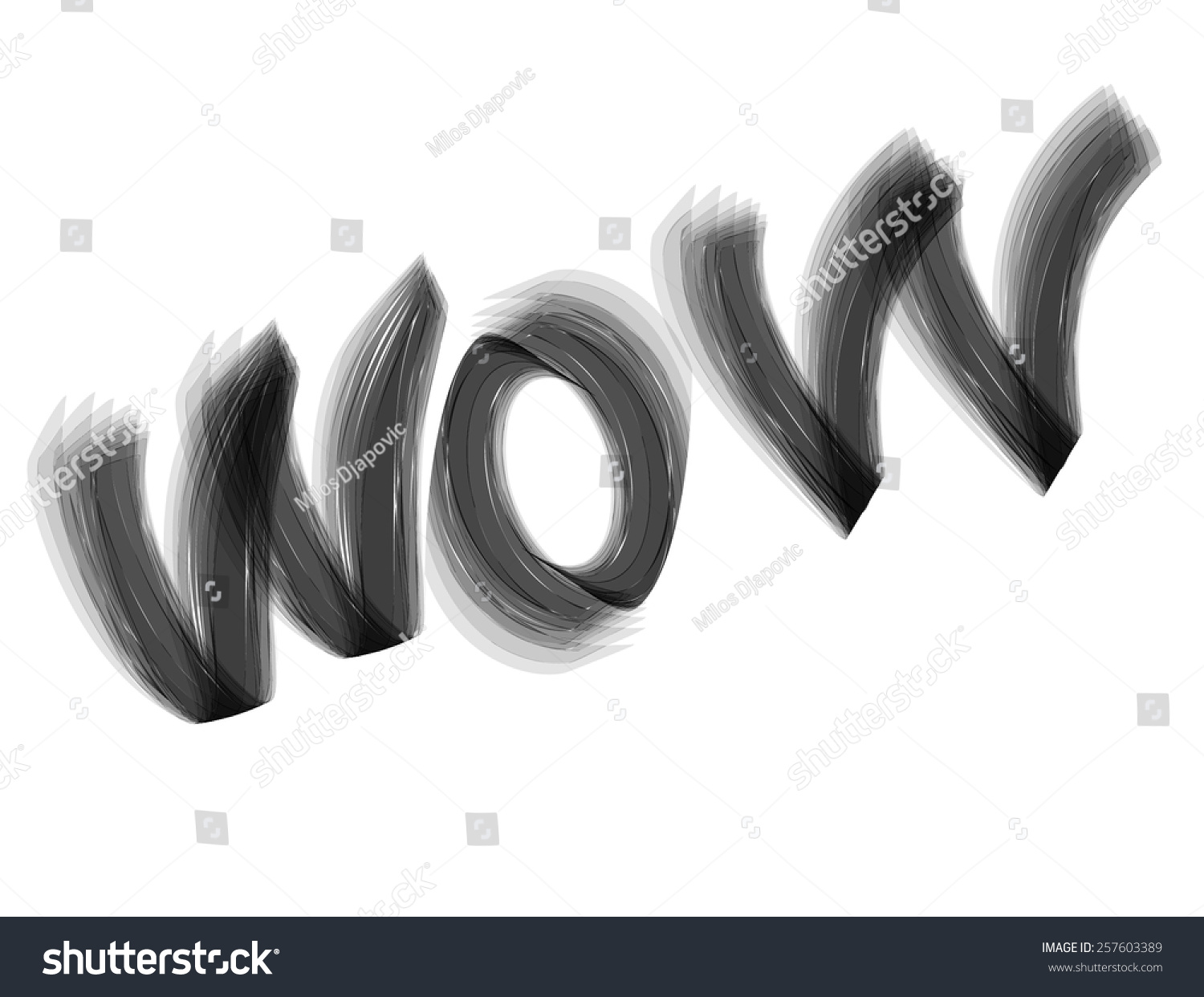 Wow Vector Abstract Lines Word Template: เวกเตอร์สต็อก (ปลอดค่า ...