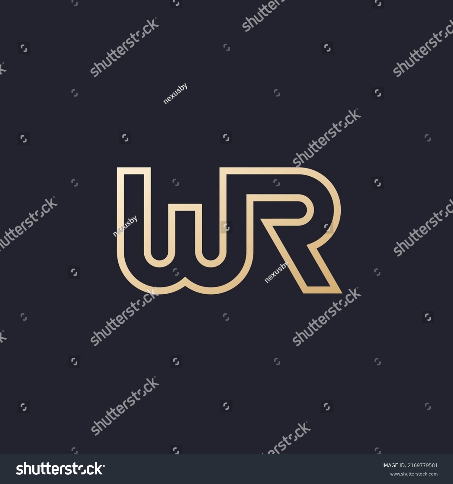Wr Letters Logo Vector Design On Stock Vector (Royalty Free) 2169779581 ...