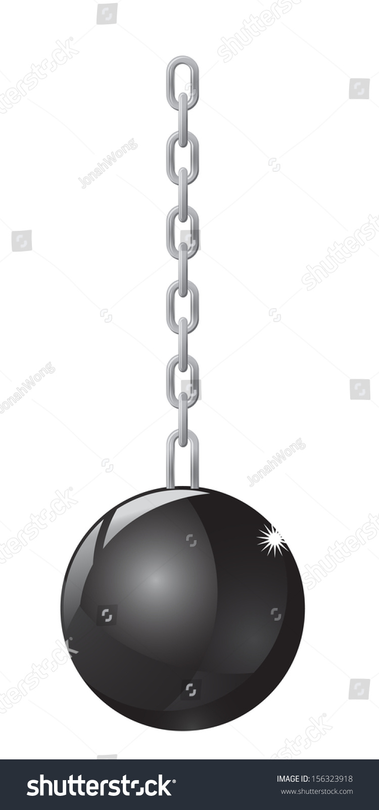 Wrecking Ball On White Background Stock Vector (Royalty Free) 156323918 ...