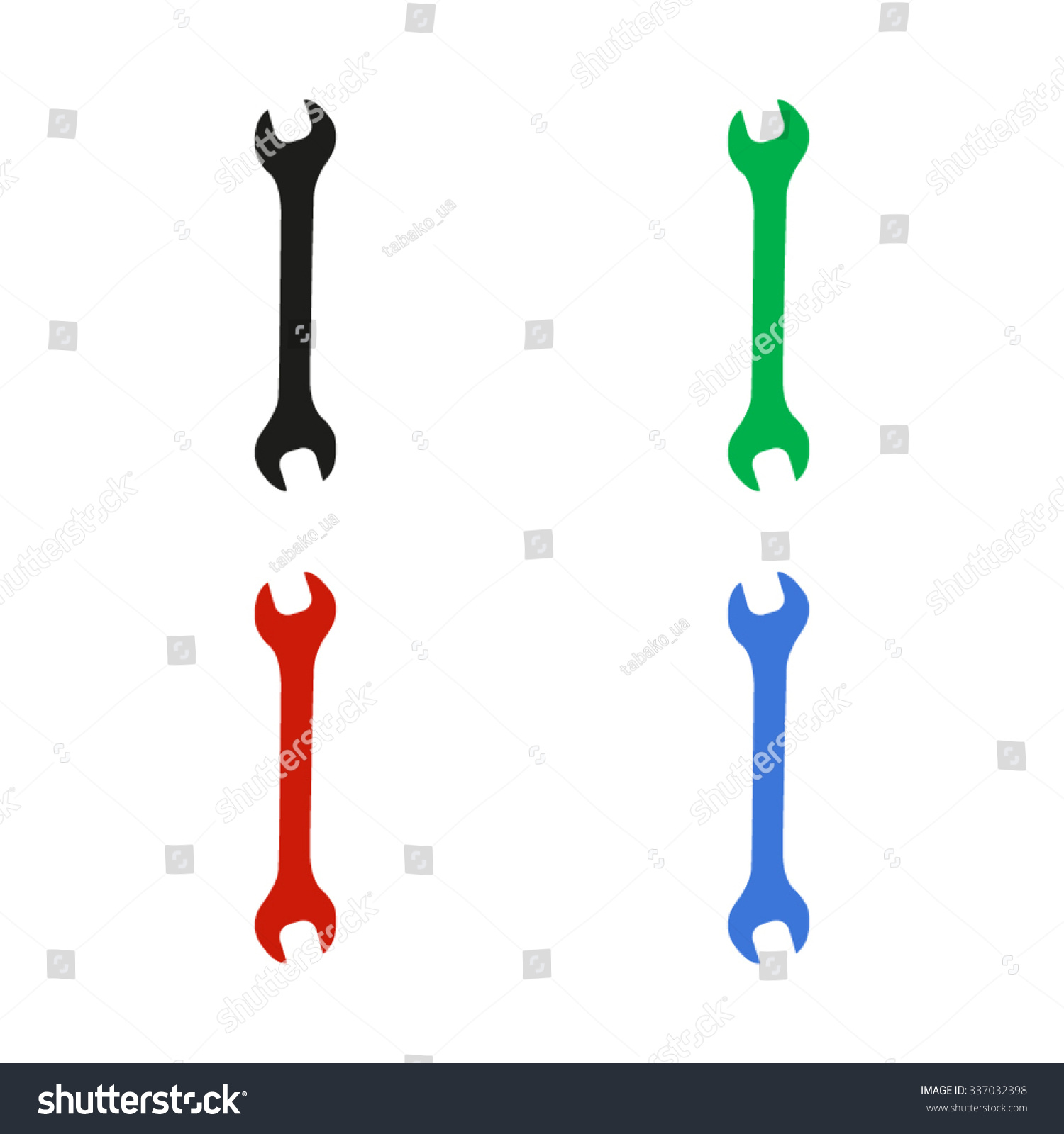 Wrench Color Vector Icon Stock Vector (Royalty Free) 337032398 ...