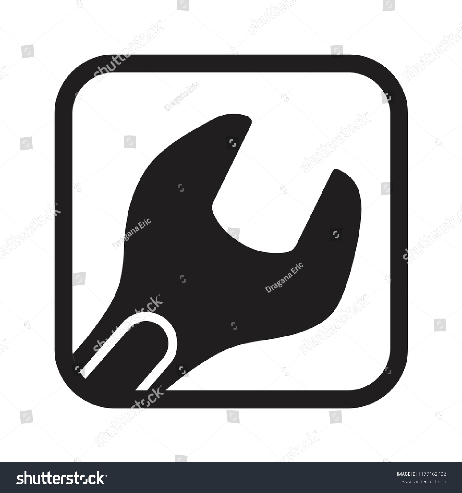 Wrench Icon Tools Spanner Vector Icon Stock Vector (Royalty Free ...