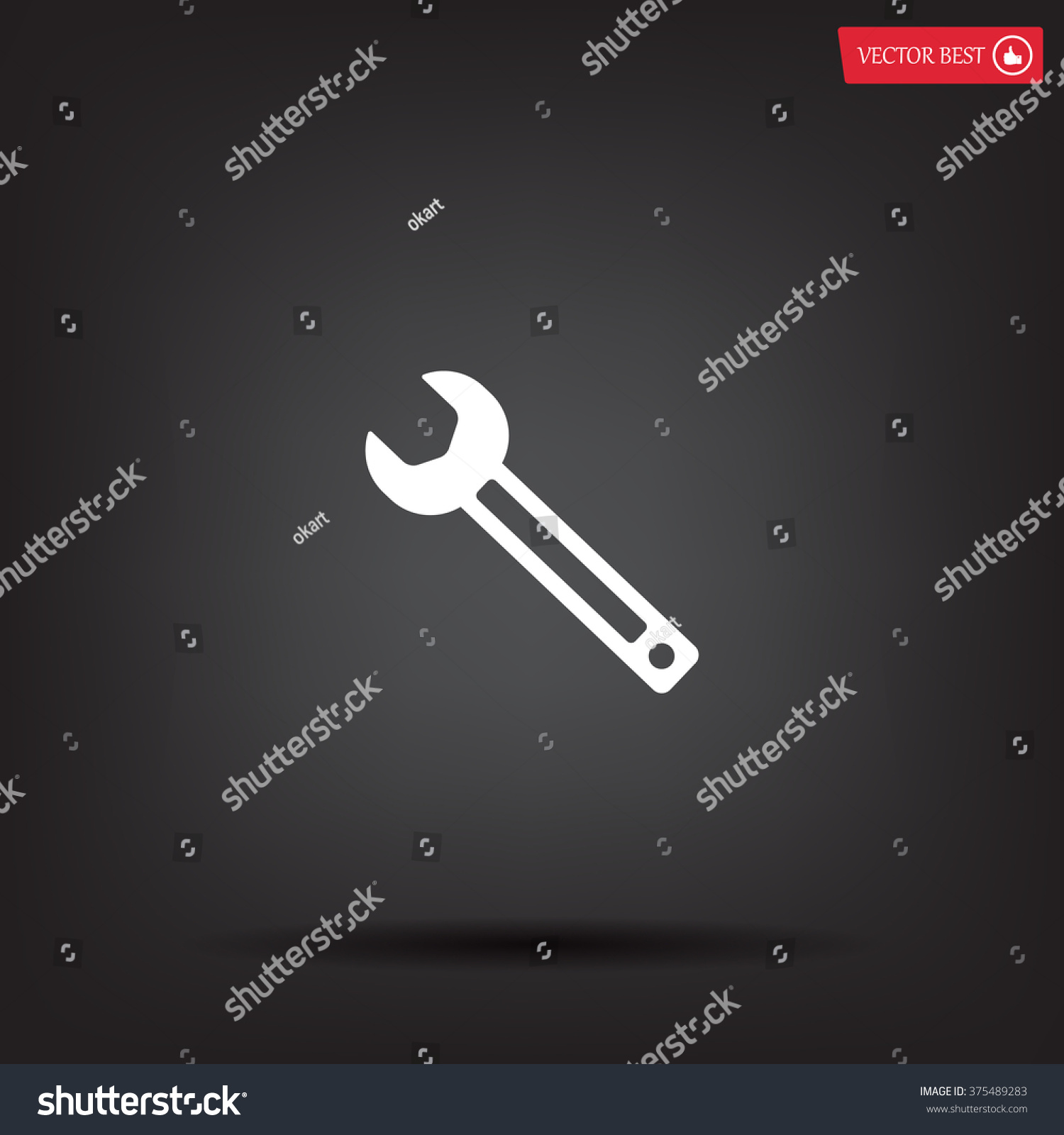 Wrench Icon Vector Illustration Stock Vector (Royalty Free) 375489283 ...