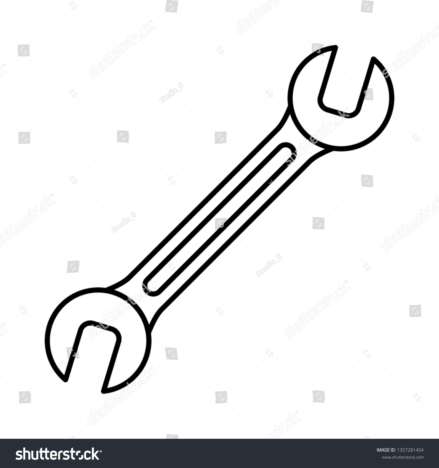 Wrench Key Tool Icon Stock Vector (Royalty Free) 1357281404 | Shutterstock