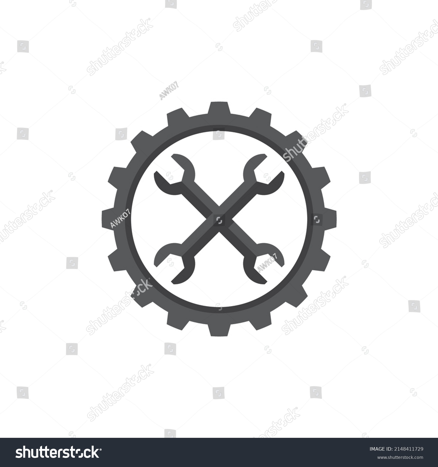 Wrench Logo Vector Flat Design Stock Vector (Royalty Free) 2148411729 ...