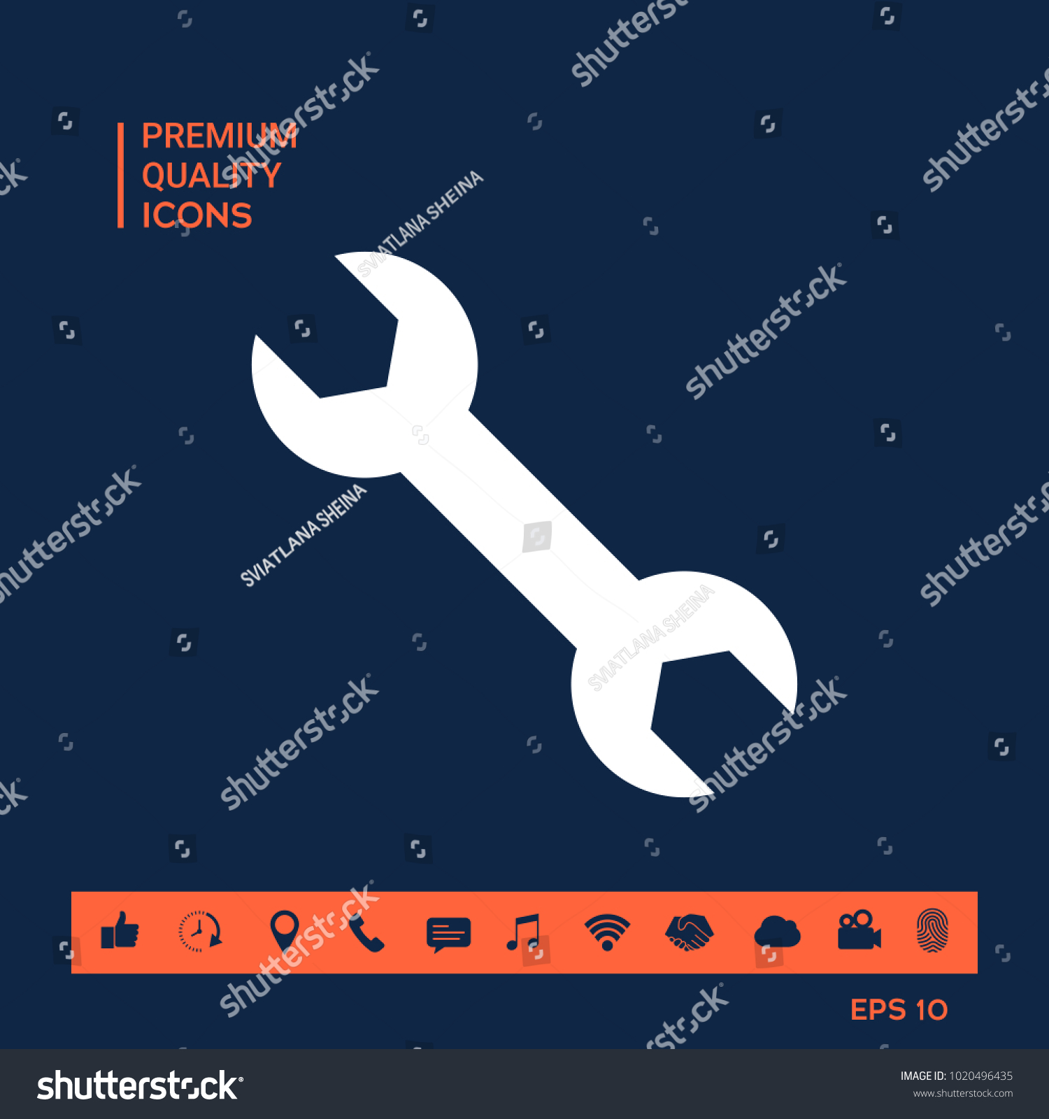 Wrench Symbol Icon Stock Vector (Royalty Free) 1020496435 | Shutterstock