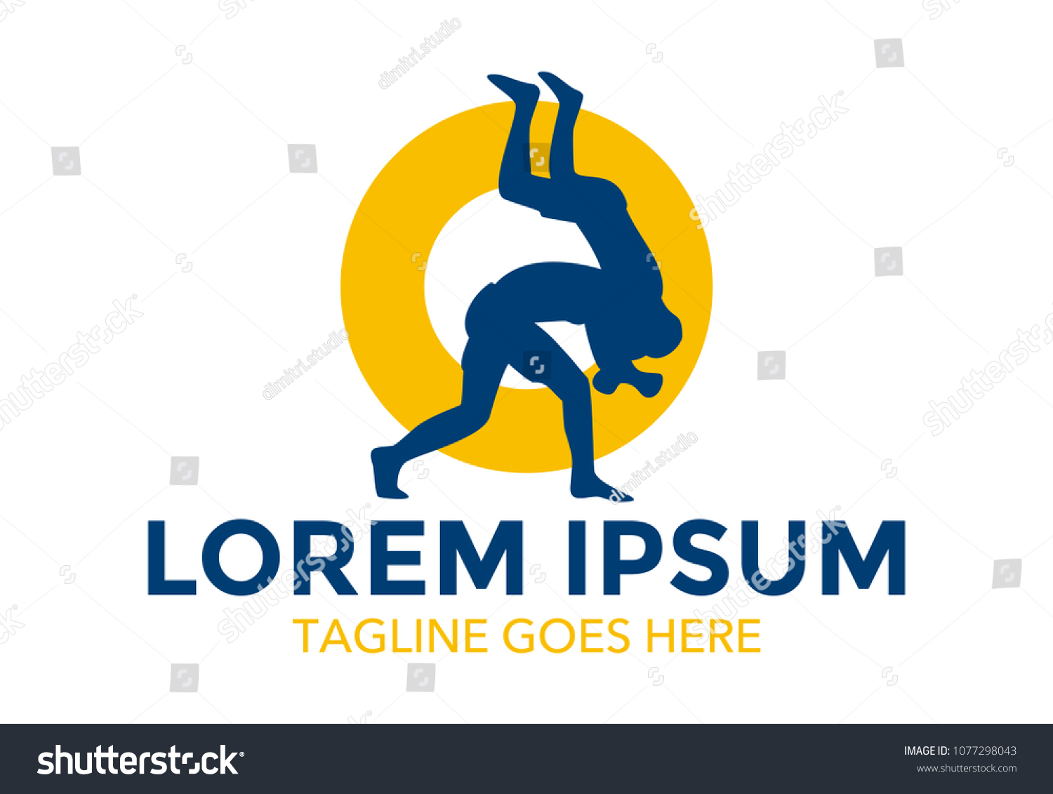 Wrestling Logo Vector Illustration Stock Vector (Royalty Free ...