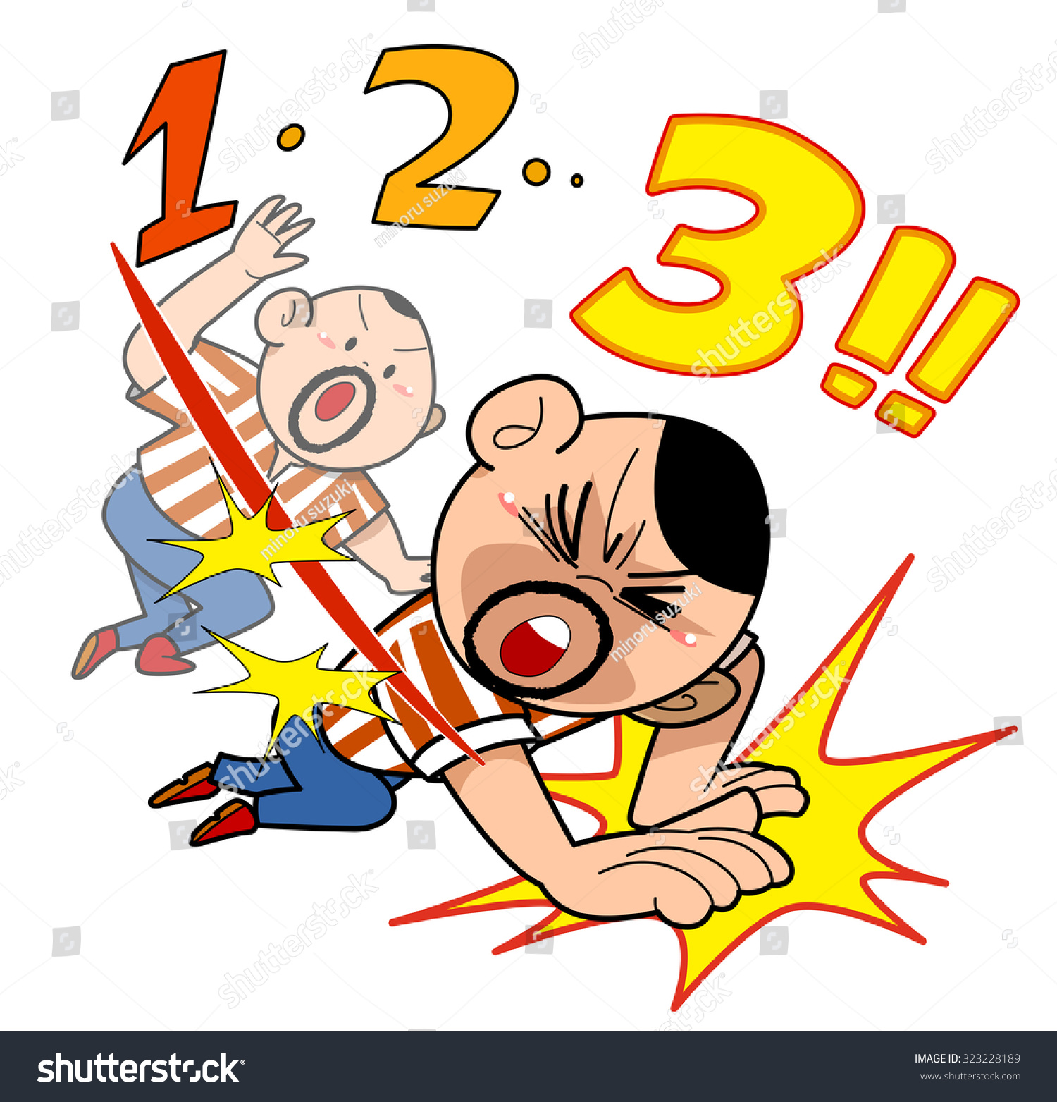 Wrestling Three Count Stock Vector (Royalty Free) 323228189 | Shutterstock