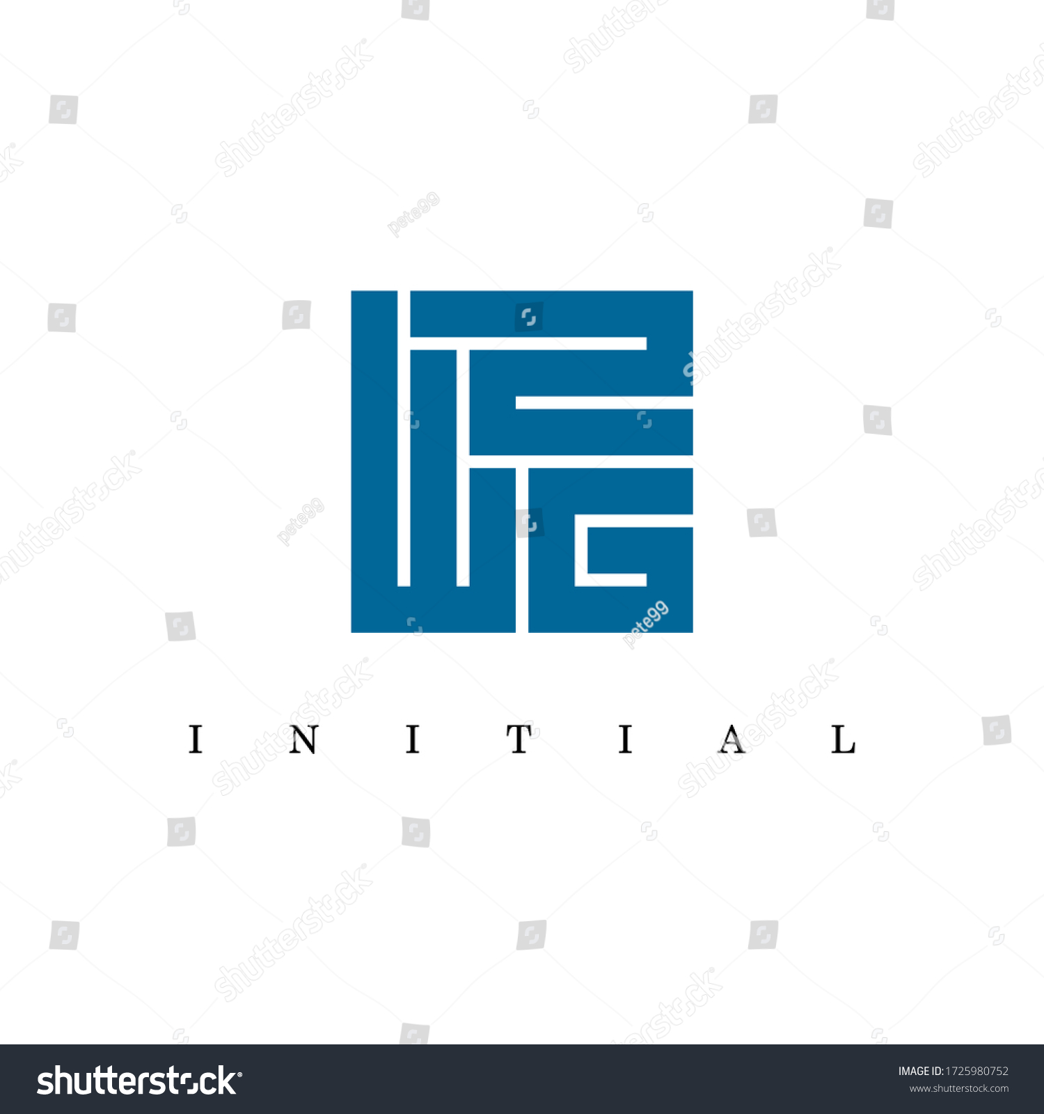Wrg Logo Vector Geometric Style Stock Vector (Royalty Free) 1725980752 ...