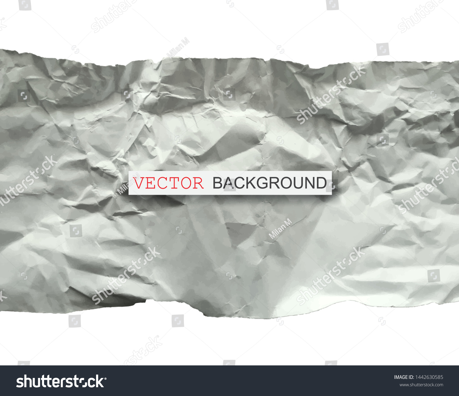 Wrinkled Paper Background Design Template Stock Vector (Royalty Free ...
