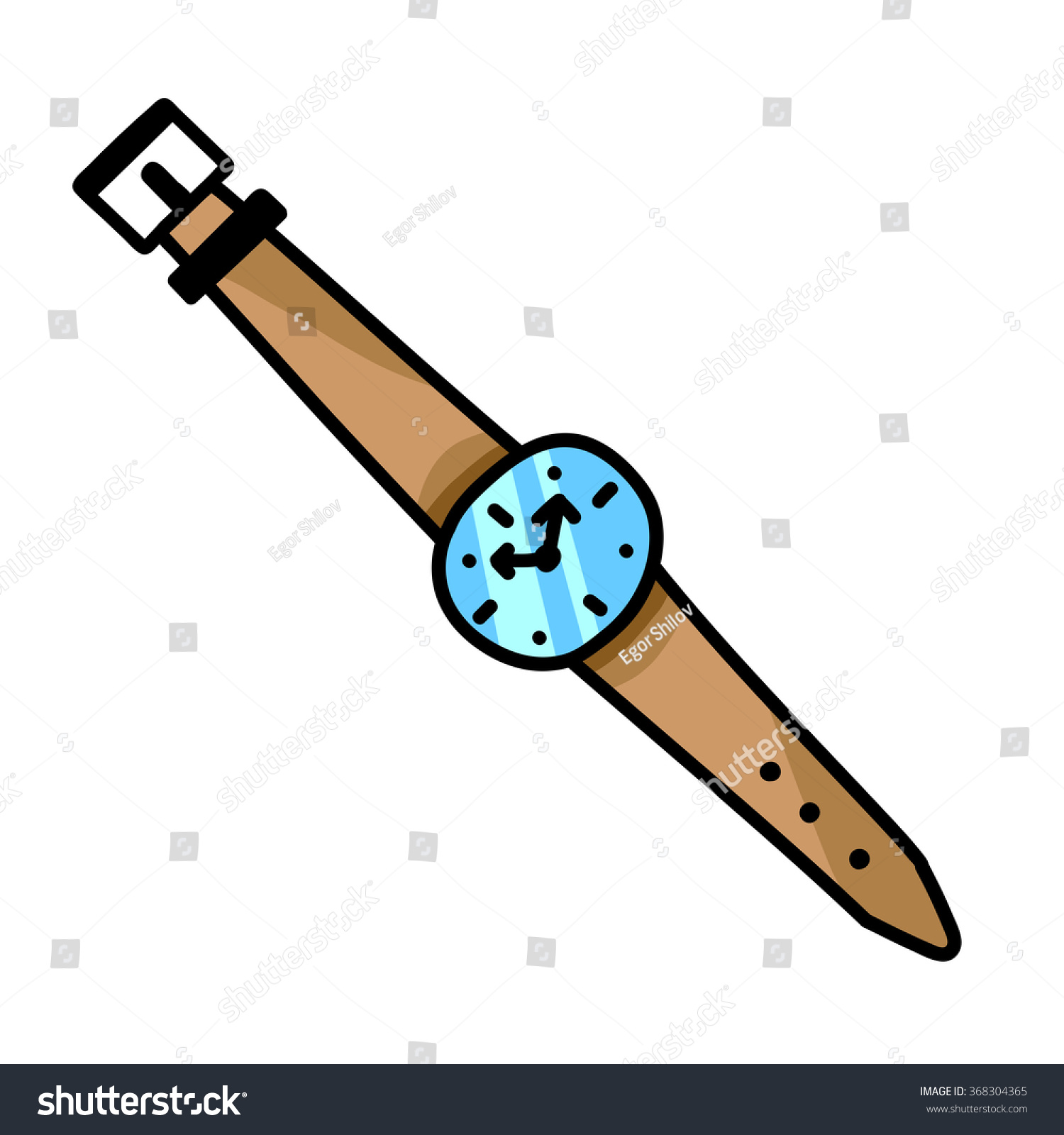 Wrist Watch Drawing Stock Vector (Royalty Free) 368304365 | Shutterstock
