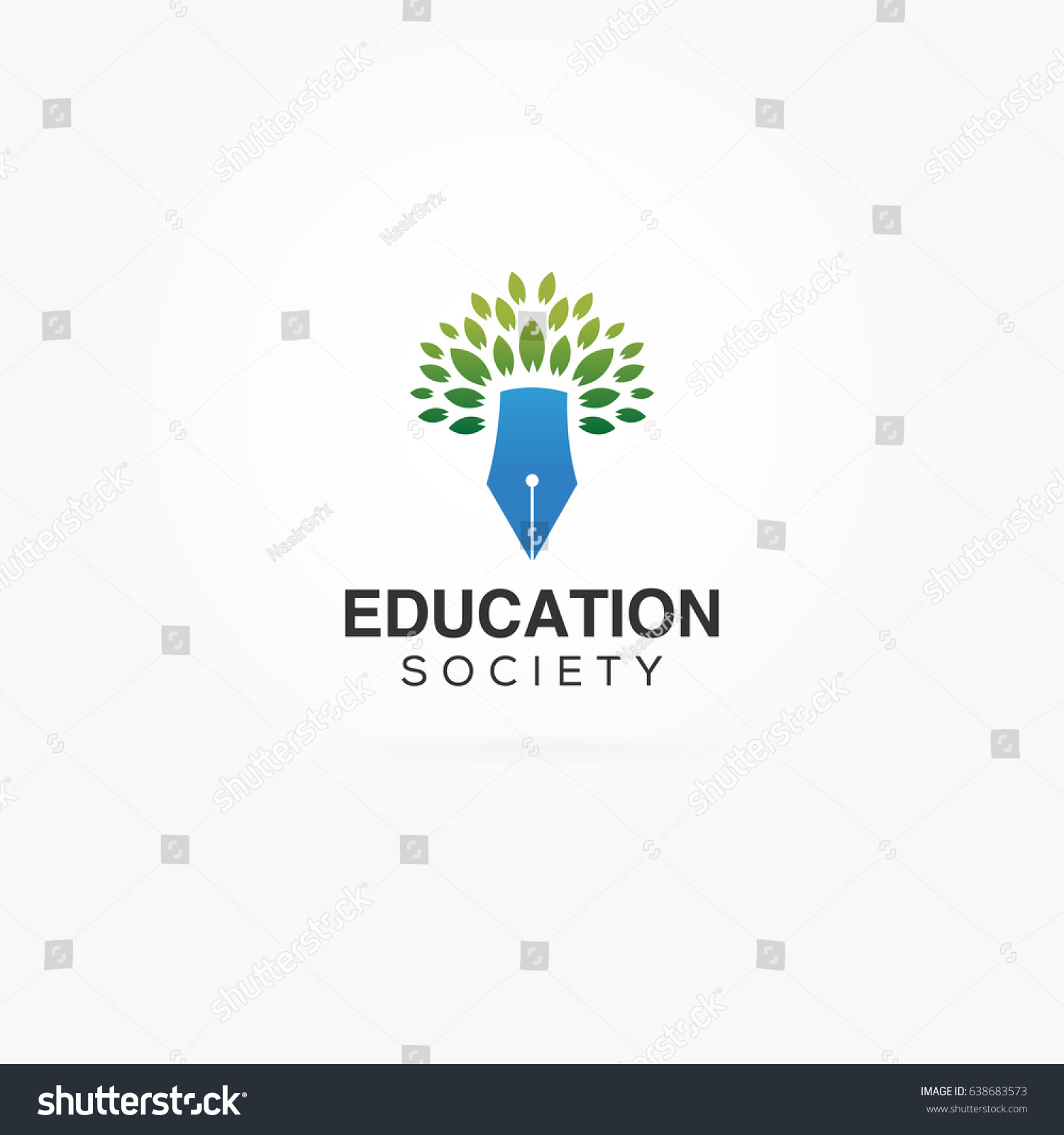 Writer Tree Logo Stock Vector (Royalty Free) 638683573 | Shutterstock