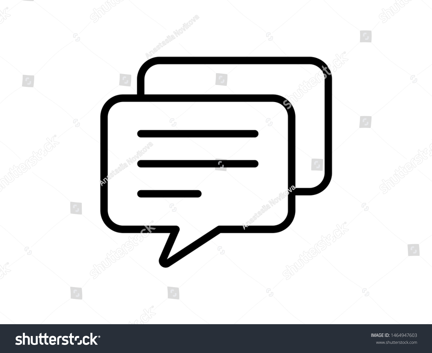 Icono de comentarios escritos. Símbolo del: vector de stock (libre de ...