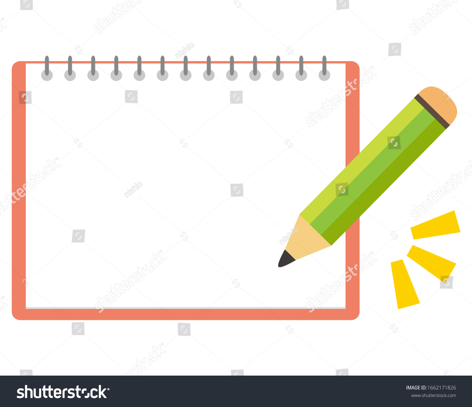 Writing Implement Vector Illustration Pencil Icon Stock Vector (Royalty ...
