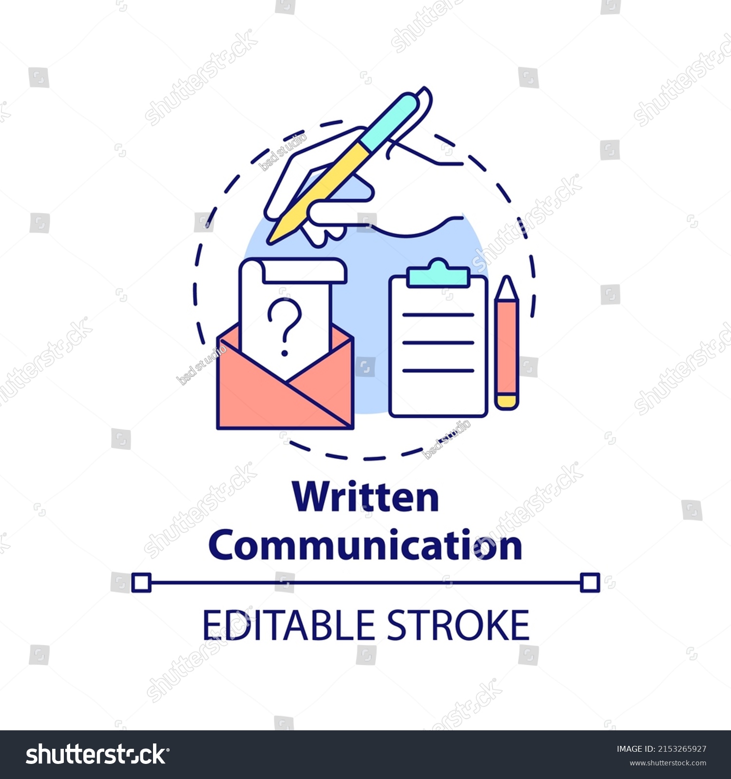Written Communication Concept Icon Interaction Type Stock Vector ... Written Communication Concept Icon Interaction Type Stock Vector ...