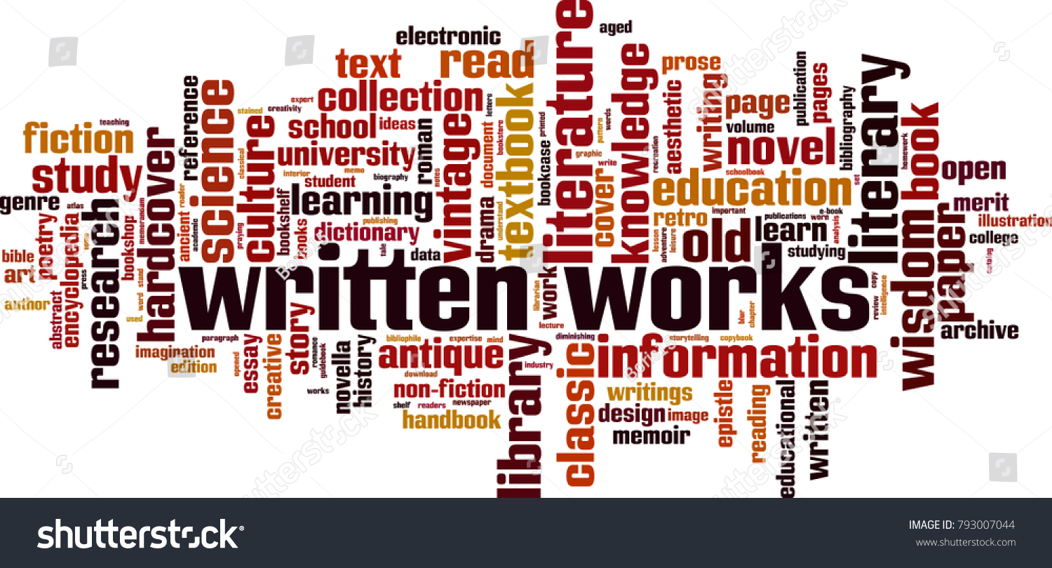 Written Works Word Cloud Concept Vector Stock Vector (Royalty Free ...