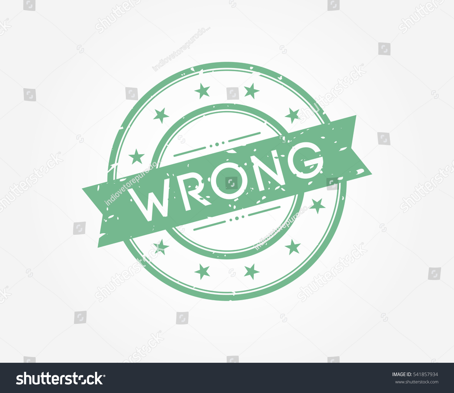 Wrong Green Stamp Sign Vector Illustration Stock Vector (Royalty Free ...