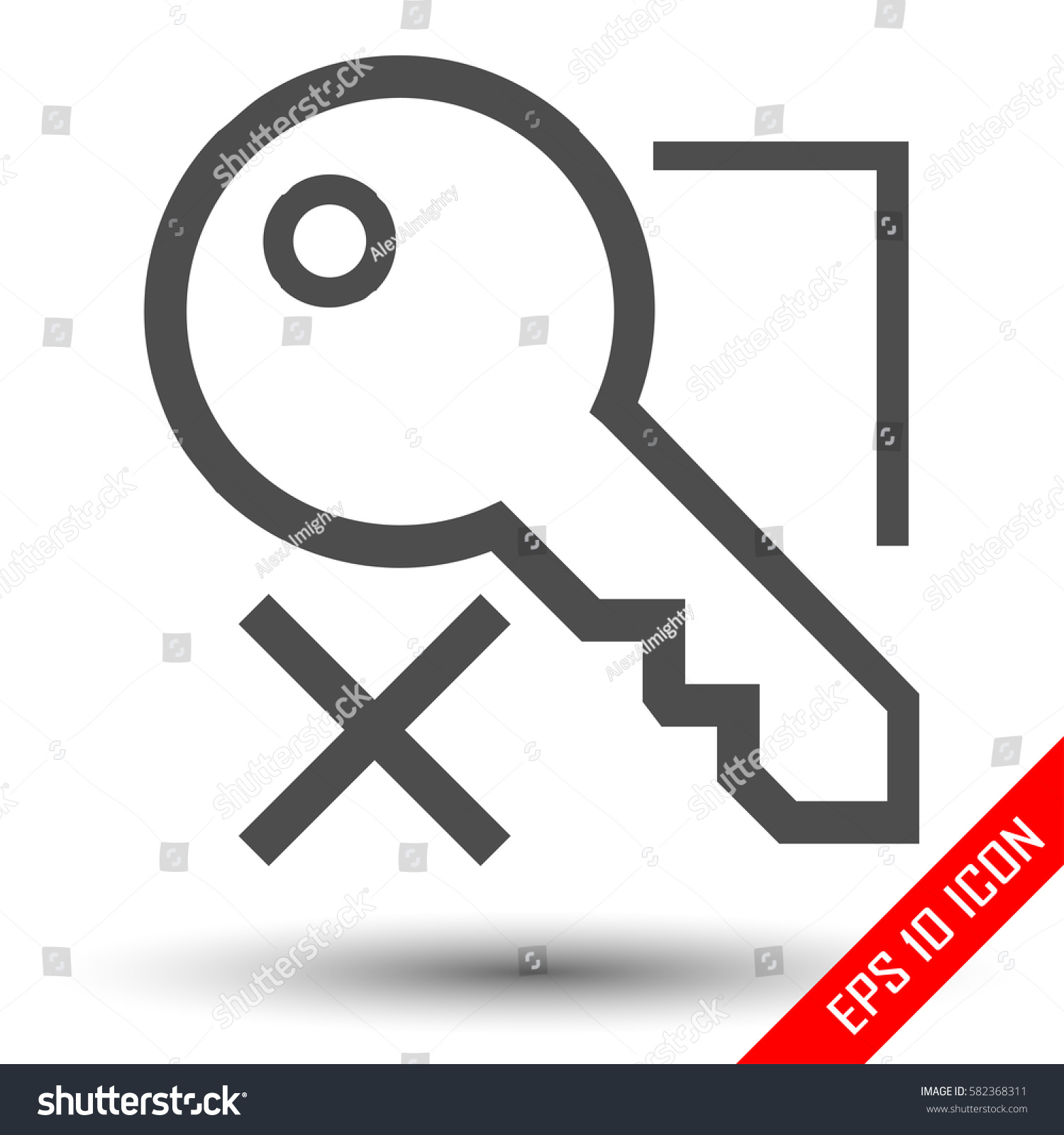 Wrong Key Icon Wrong Key Logo Stock Vector (Royalty Free) 582368311 ...