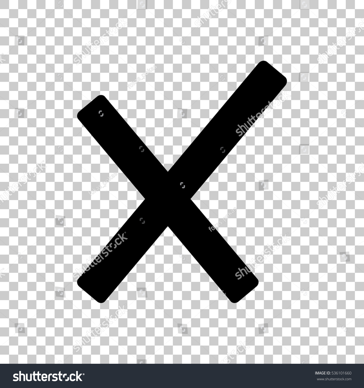 Wrong Mark Icon Black Icon On: เวกเตอร์สต็อก (ปลอดค่าลิขสิทธิ์) 536101660
