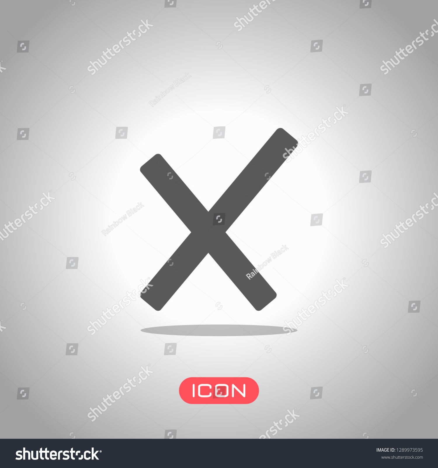 Wrong Mark Icon Icon Under Spotlight Stock Vector (Royalty Free ...