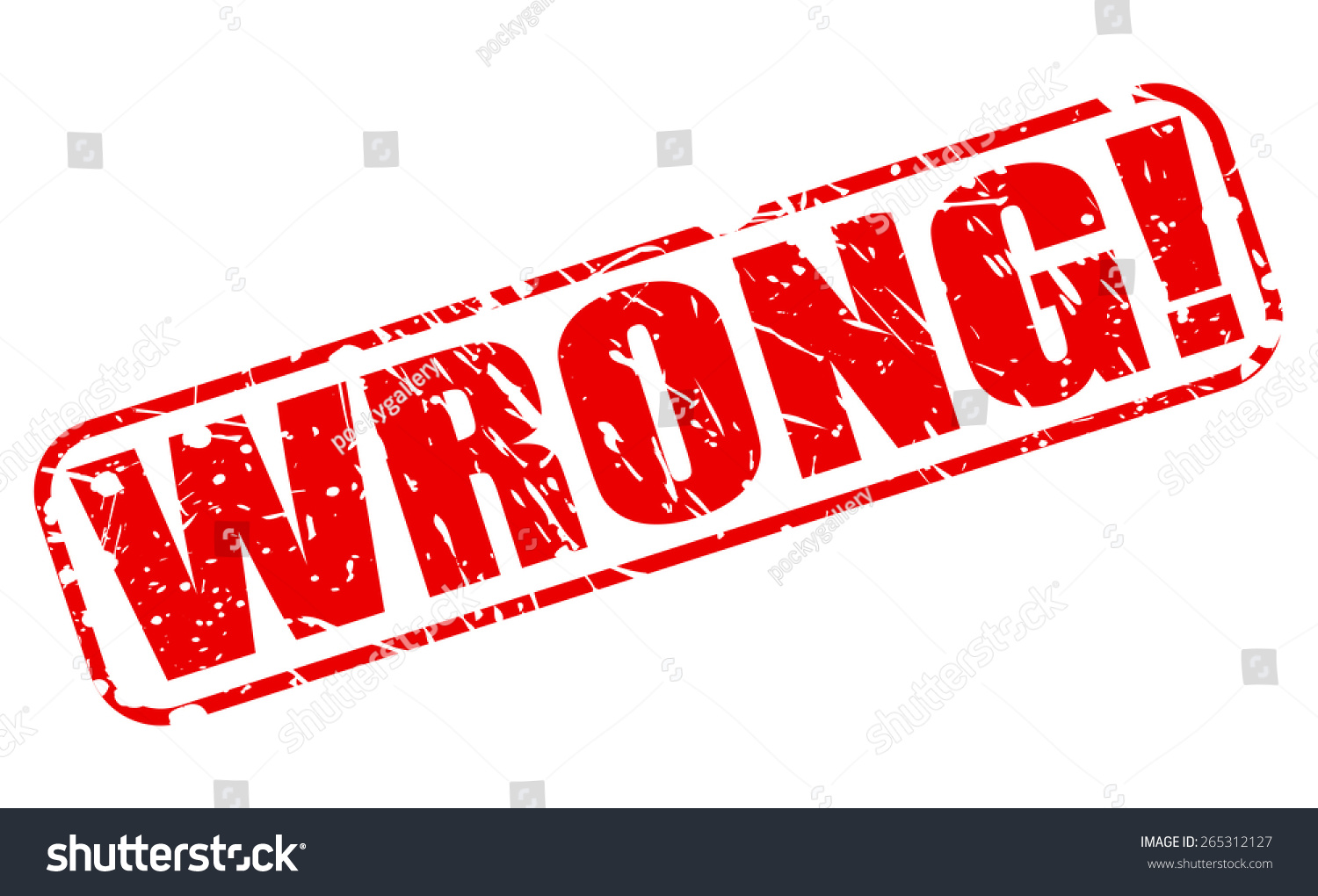 Wrong Red Stamp Text On White Stock Vector (Royalty Free) 265312127