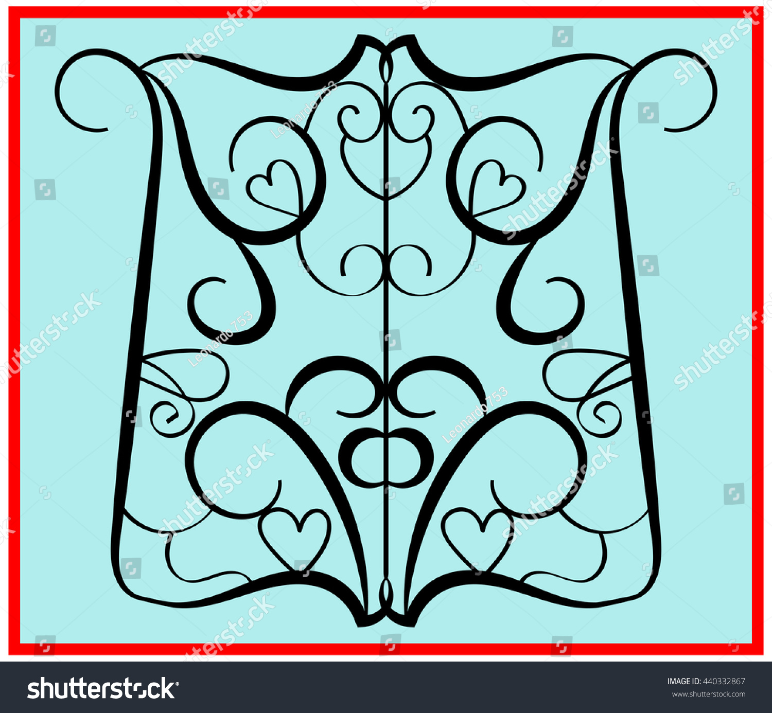 Wrought Iron Grating Vector Illustration Stock Vector (Royalty Free ...