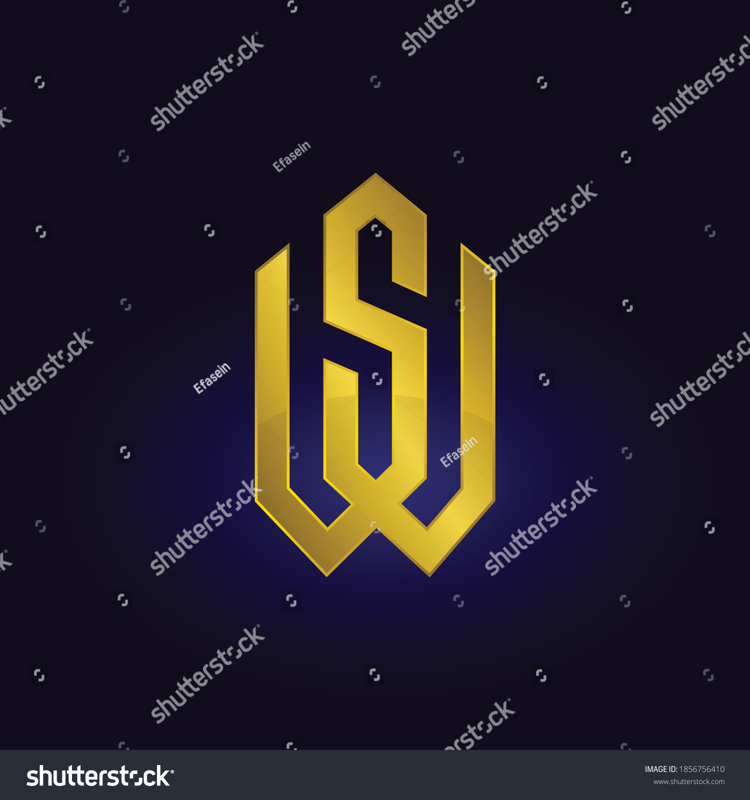 Diseño del logotipo del monograma WS.: vector de stock (libre de ...