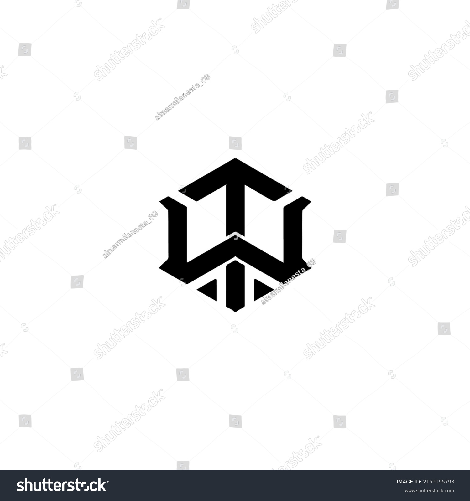Wt Letter Logo Vector Illustration Stock Vector (Royalty Free ...