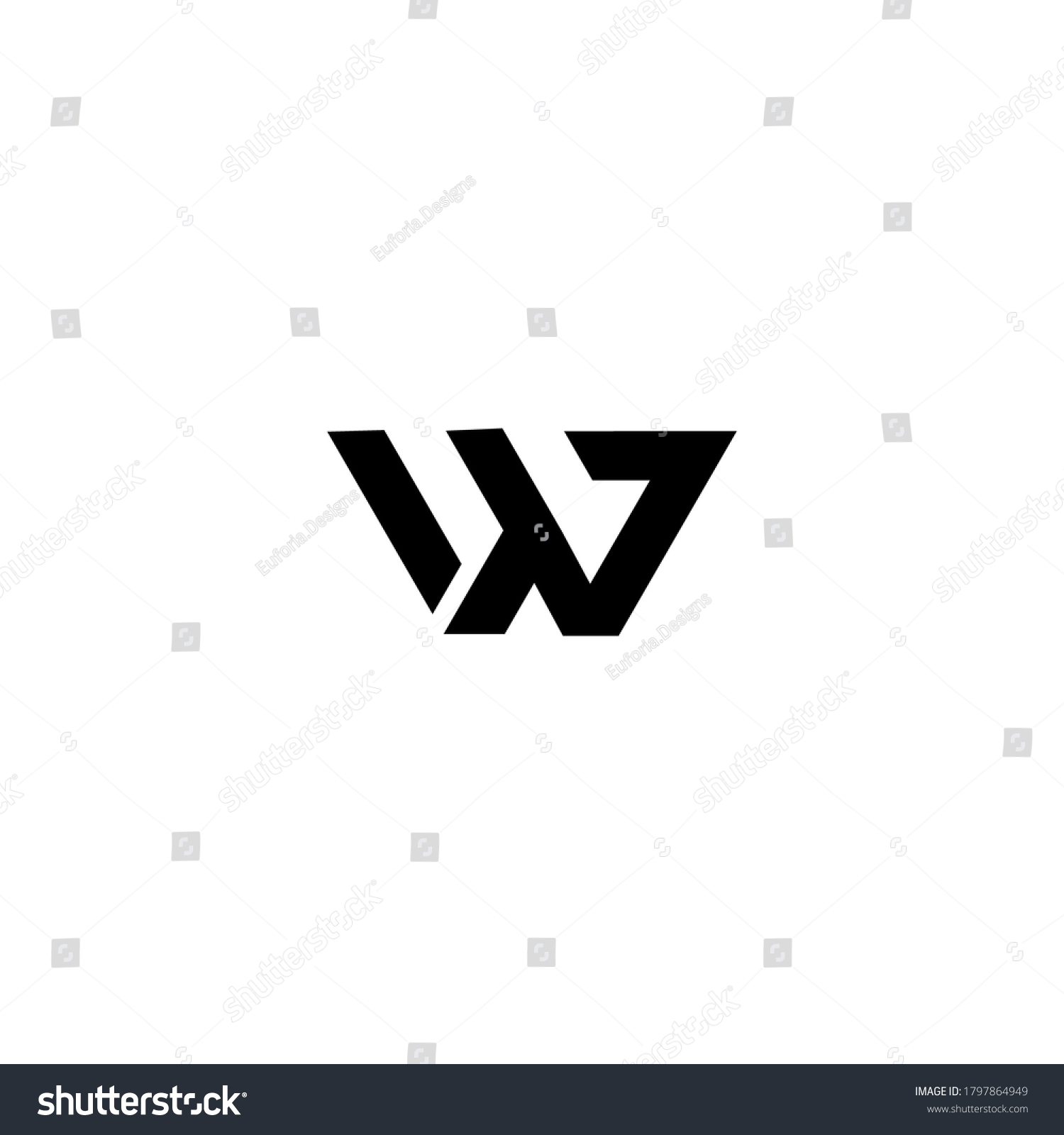 Wv W V Logo Design Template Stock Vector (Royalty Free) 1797864949 ...