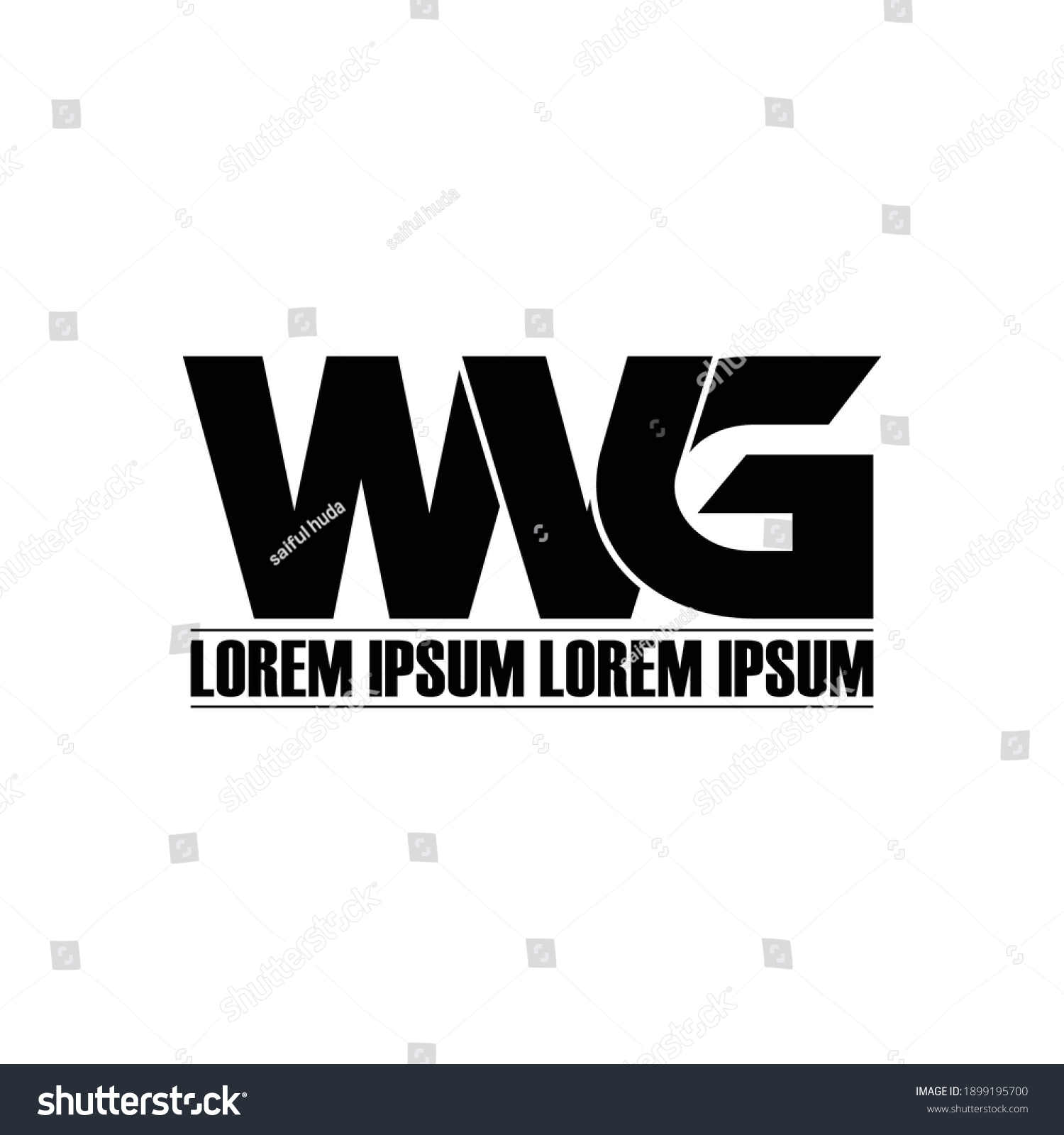 Wvg Letter Monogram Logo Design Vector Stock Vector (Royalty Free ...