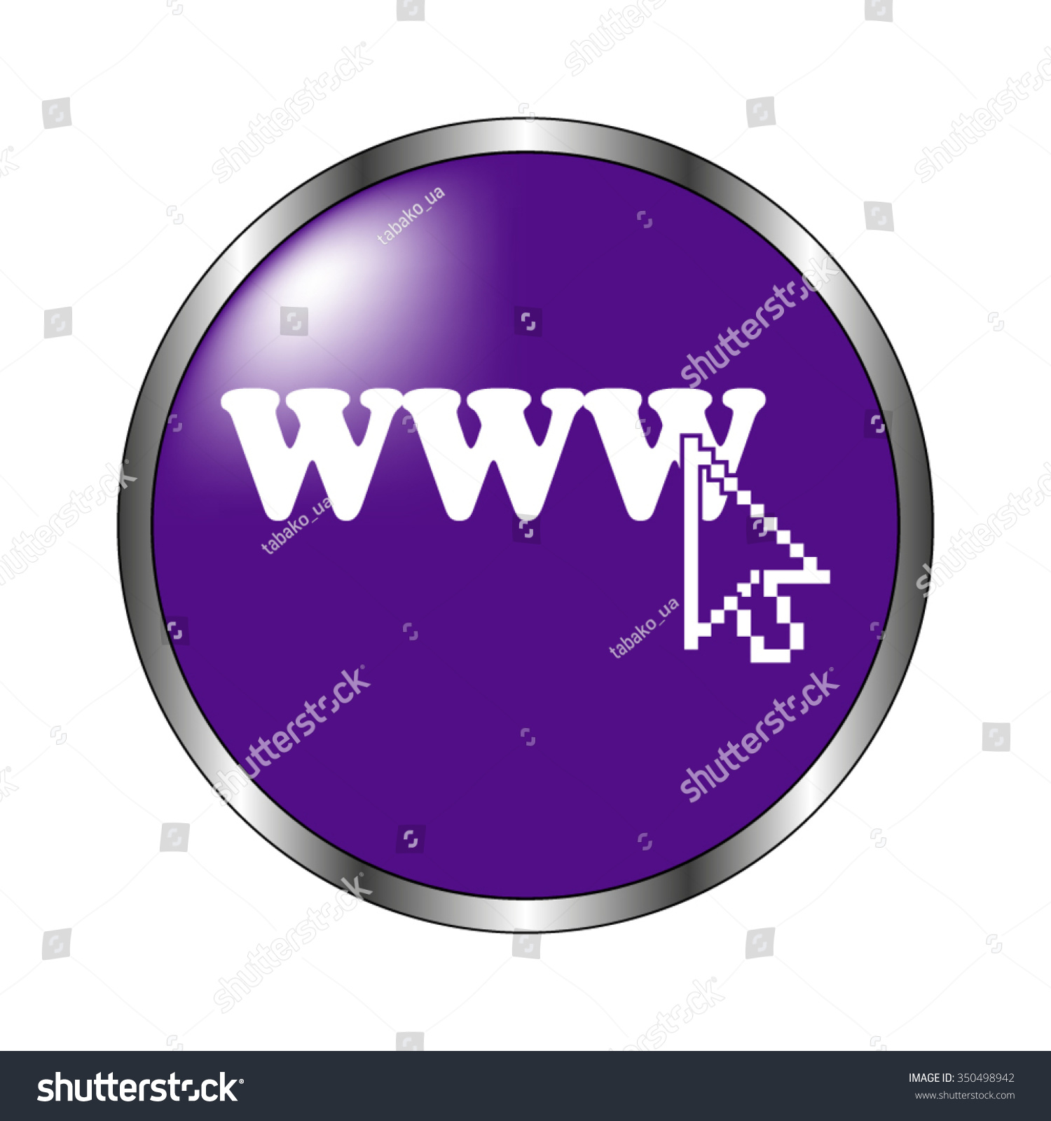Www Vector Icon Violet Button Stock Vector (Royalty Free) 350498942 ...