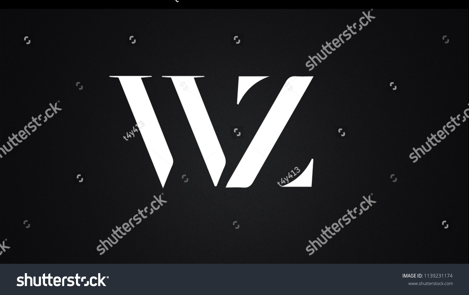 Wz Letter Logo Design Template Vector Stock Vector (Royalty Free ...