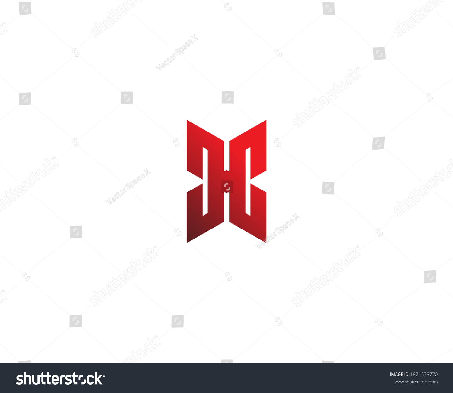 X Icon Logo Design Template Stock Vector (Royalty Free) 1871573770 ...