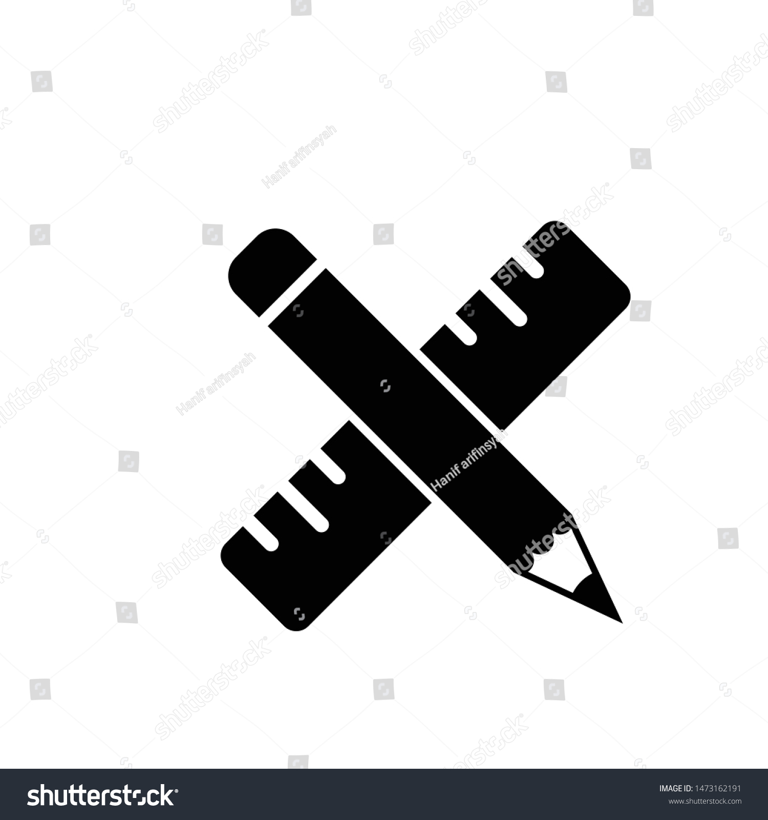 X Ruler Pencil Logo Vector Stock Vector (Royalty Free) 1473162191 ...