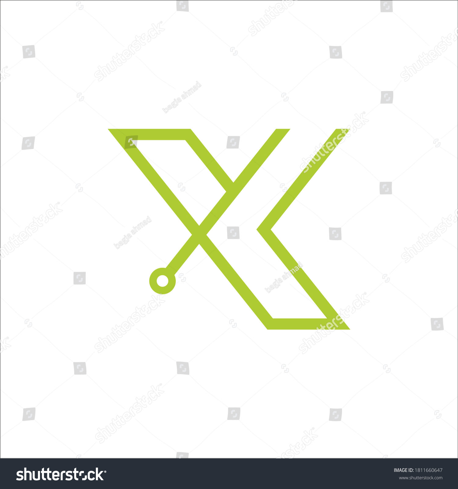 X Technology Logo Design Vector Sign Stock Vector (Royalty Free ...