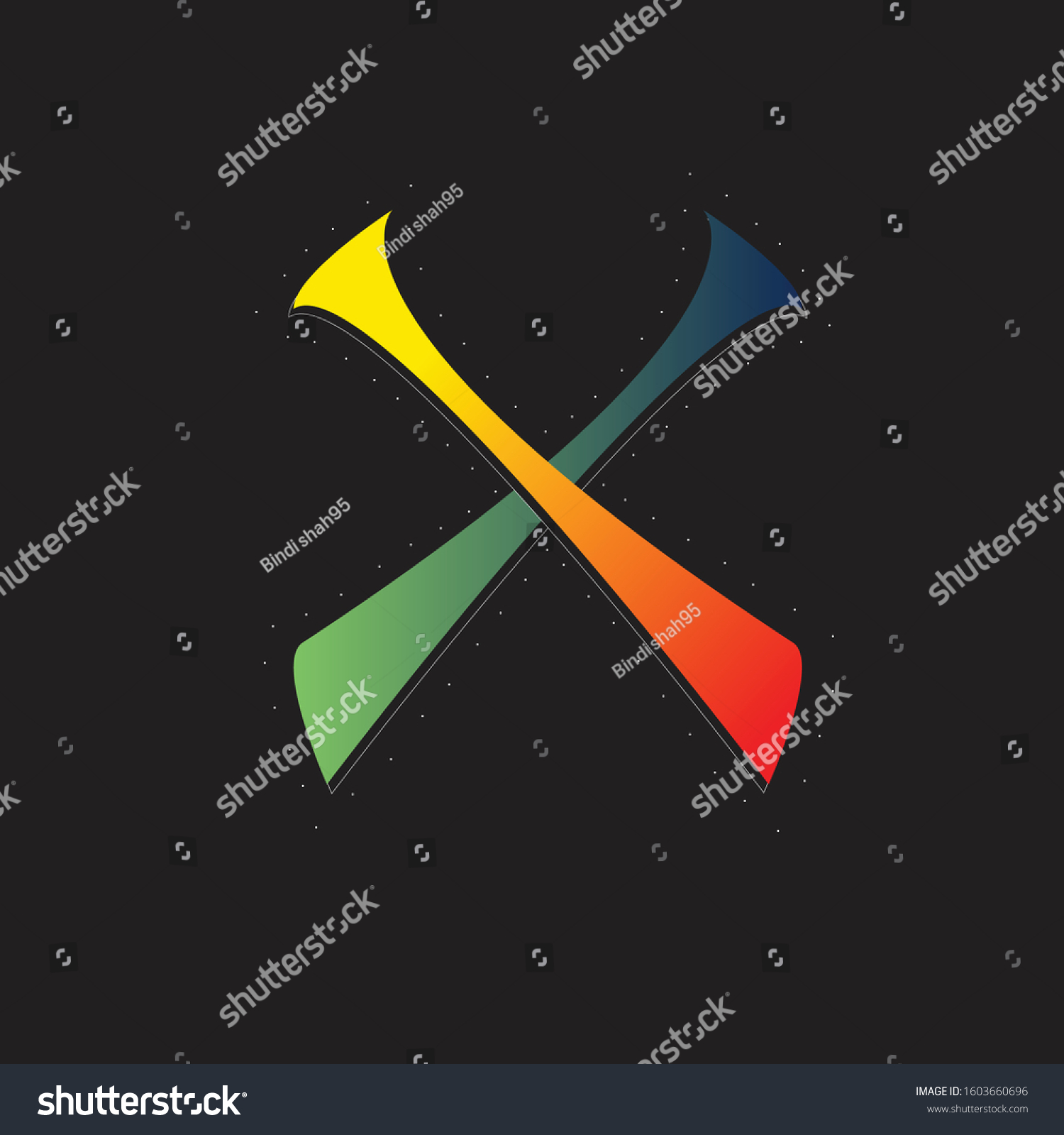 X Typography Vector Illustration Color Stock Vector (Royalty Free ...