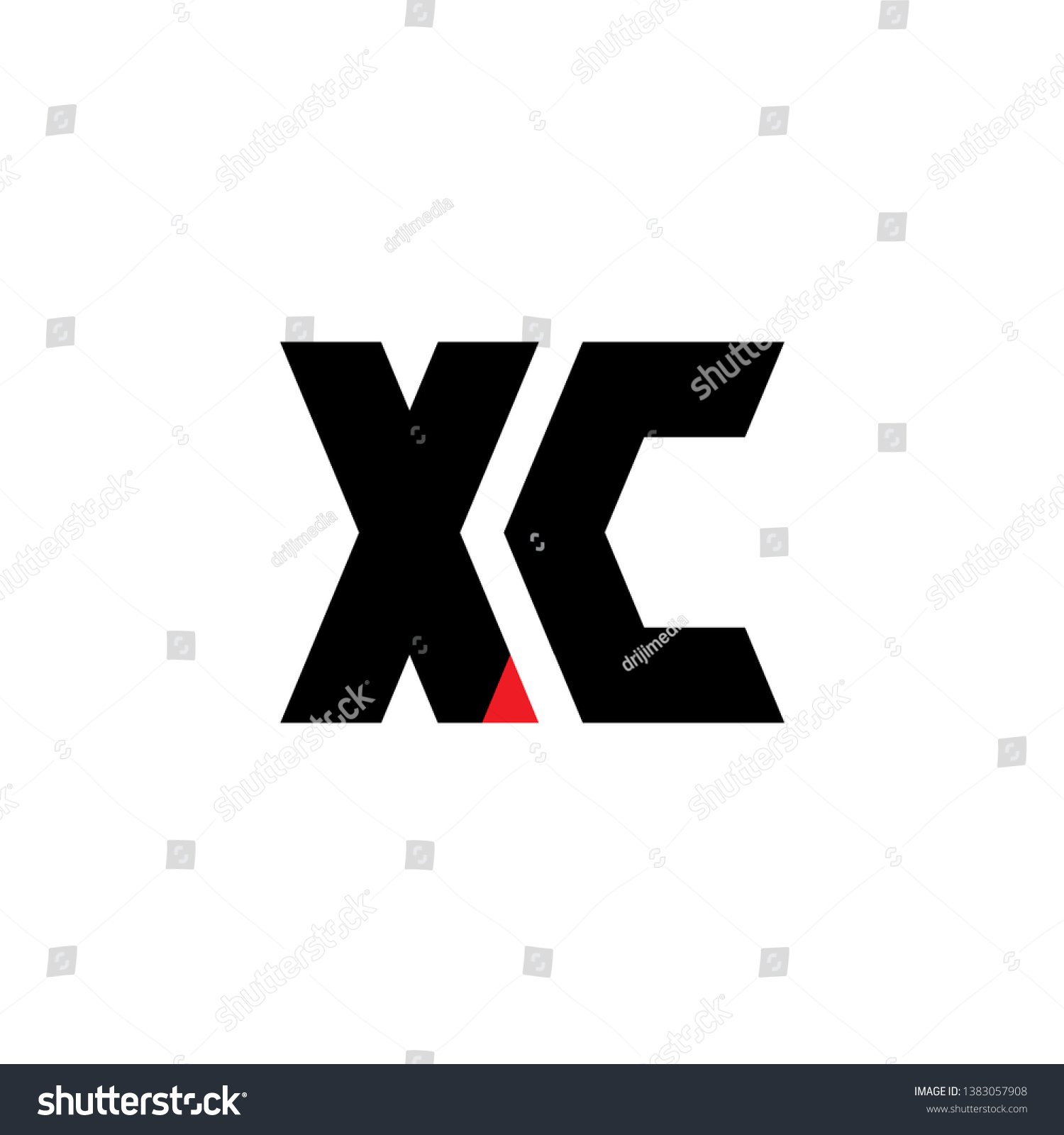 Xc Logo Letter Design Vector Stock Vector (Royalty Free) 1383057908 ...