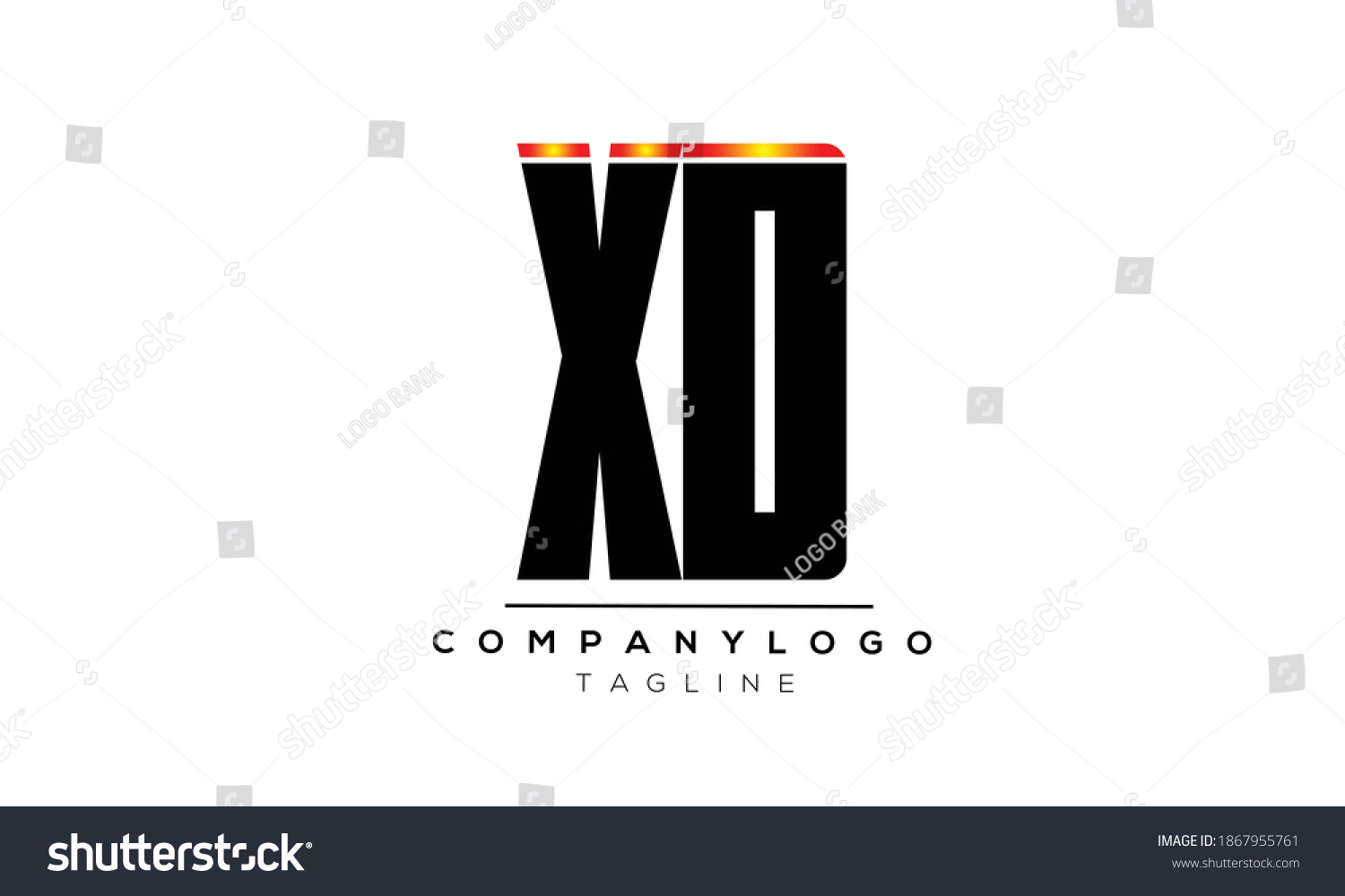 Xd Initials Monogram Letter Text Alphabet Stock Vector (Royalty Free ...