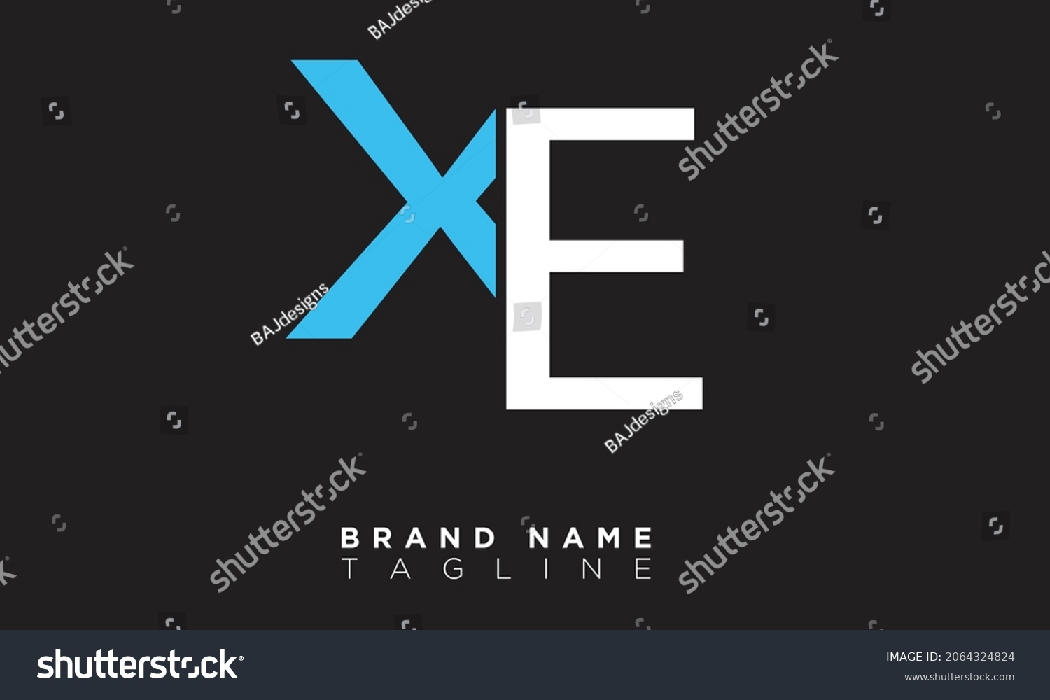Xe Alphabet Letters Initials Monogram Logo Stock Vector (Royalty Free ...