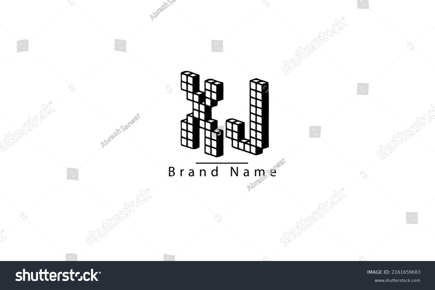 Xj Jx X J Abstract Vector Stock Vector (Royalty Free) 2161659683 ...
