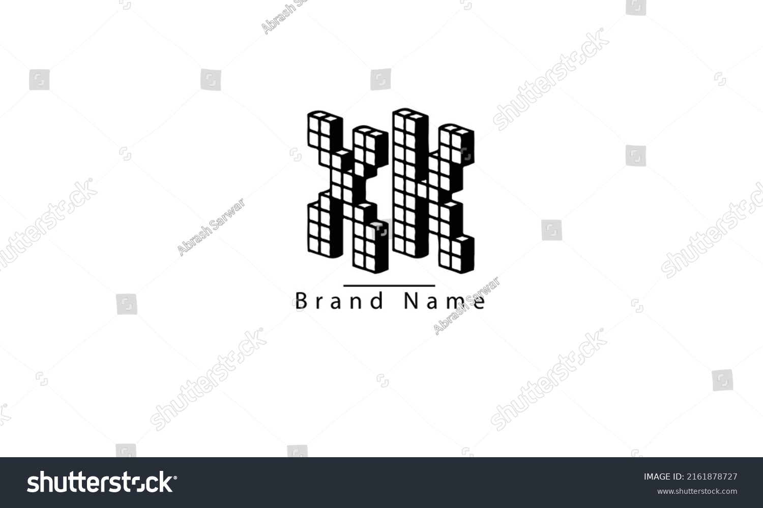 Xk Kx X K Abstract Vector Stock Vector Royalty Free 2161878727
