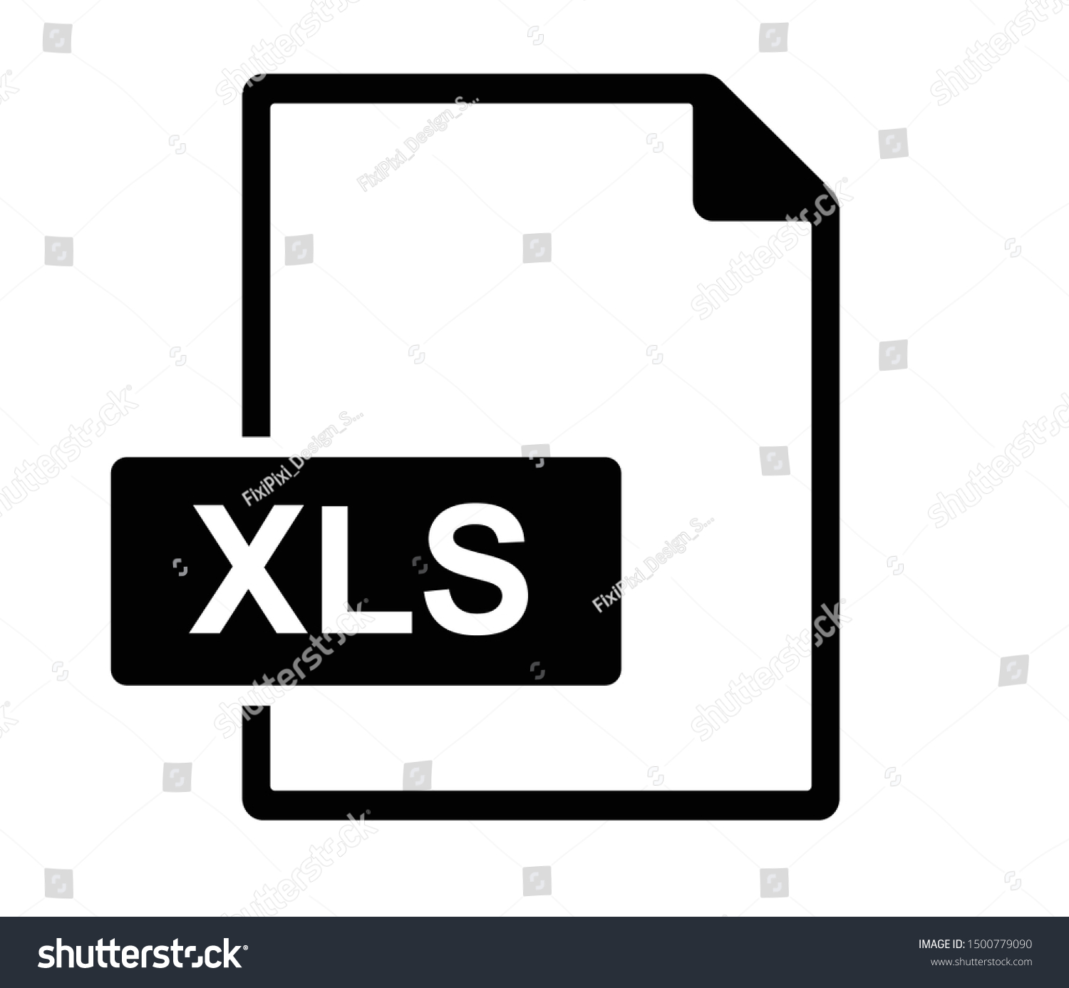 Xls Icon Xls File Format Vector Stock Vector (Royalty Free) 1500779090 ...