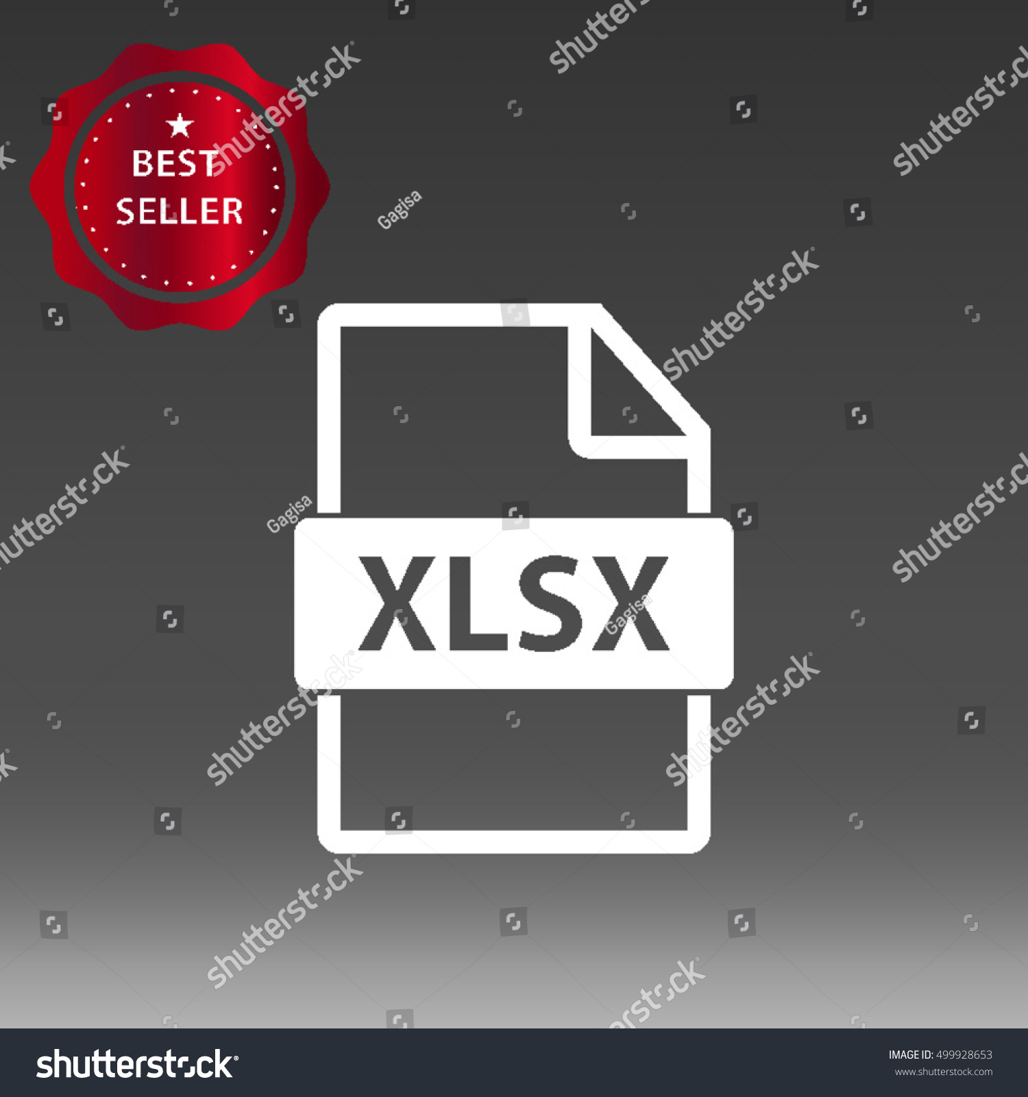 Xlsx File Type Vector Icon Illustration Stock Vector (Royalty Free ...