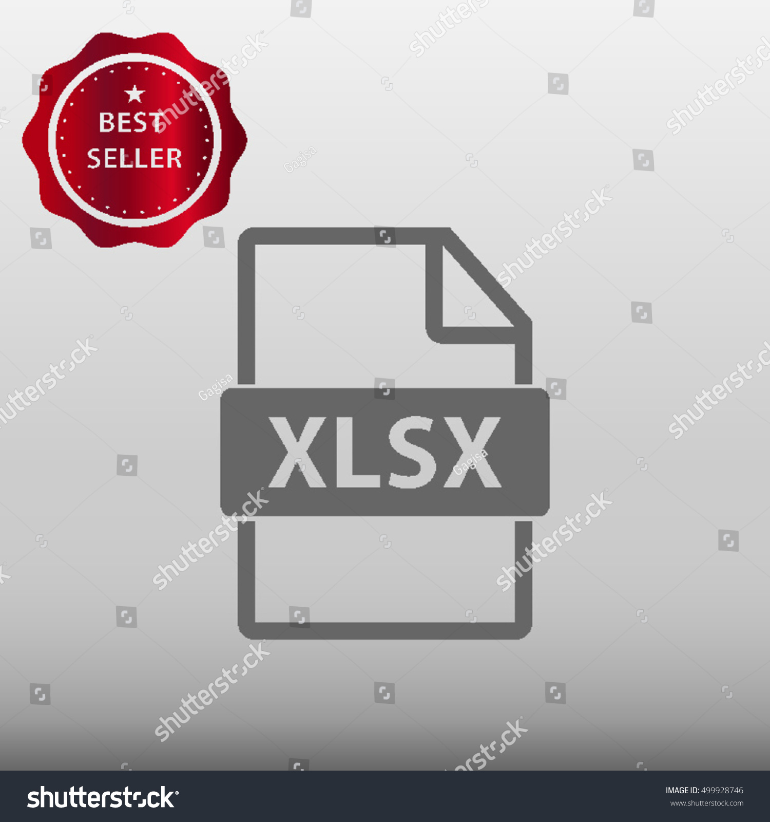 Xlsx File Type Vector Icon Illustration Stock Vector (Royalty Free ...