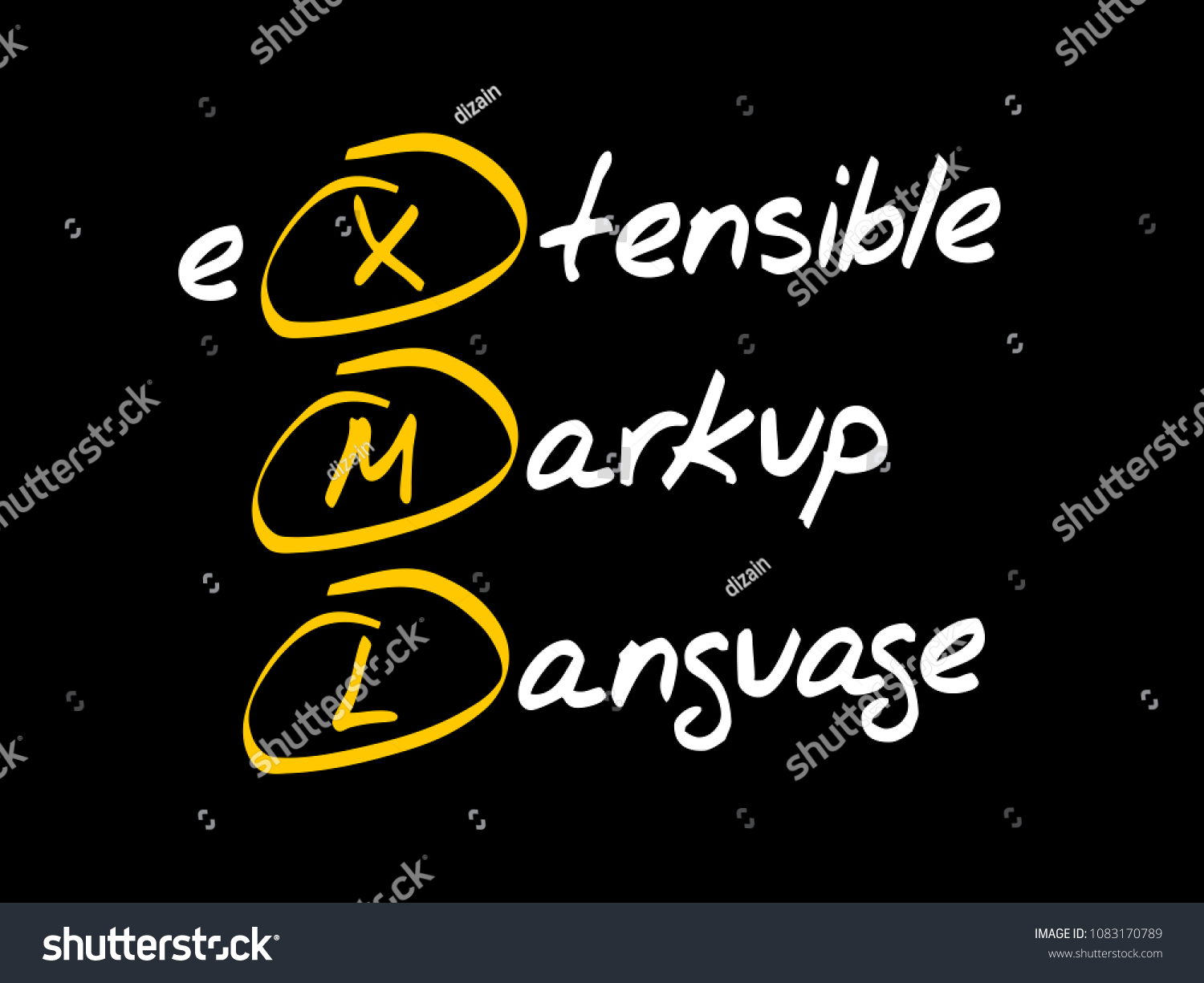 Xml Extensible Markup Language Acronym Concept: เวกเตอร์สต็อก (ปลอดค่า ... Xml Extensible Markup Language Acronym Concept: เวกเตอร์สต็อก (ปลอดค่า ...