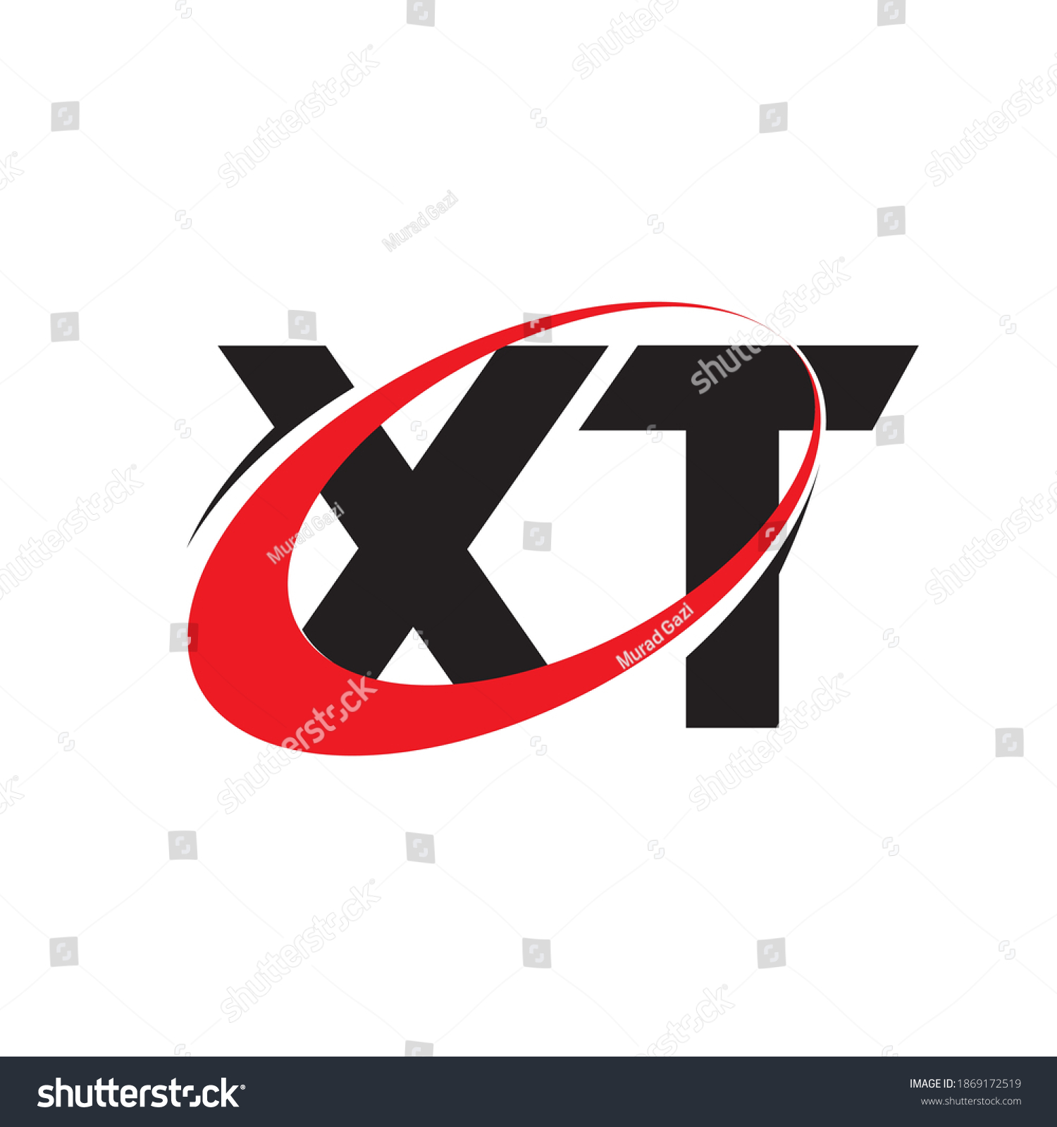 Xt Letter Logo Design Vector Stock Vector (Royalty Free) 1869172519