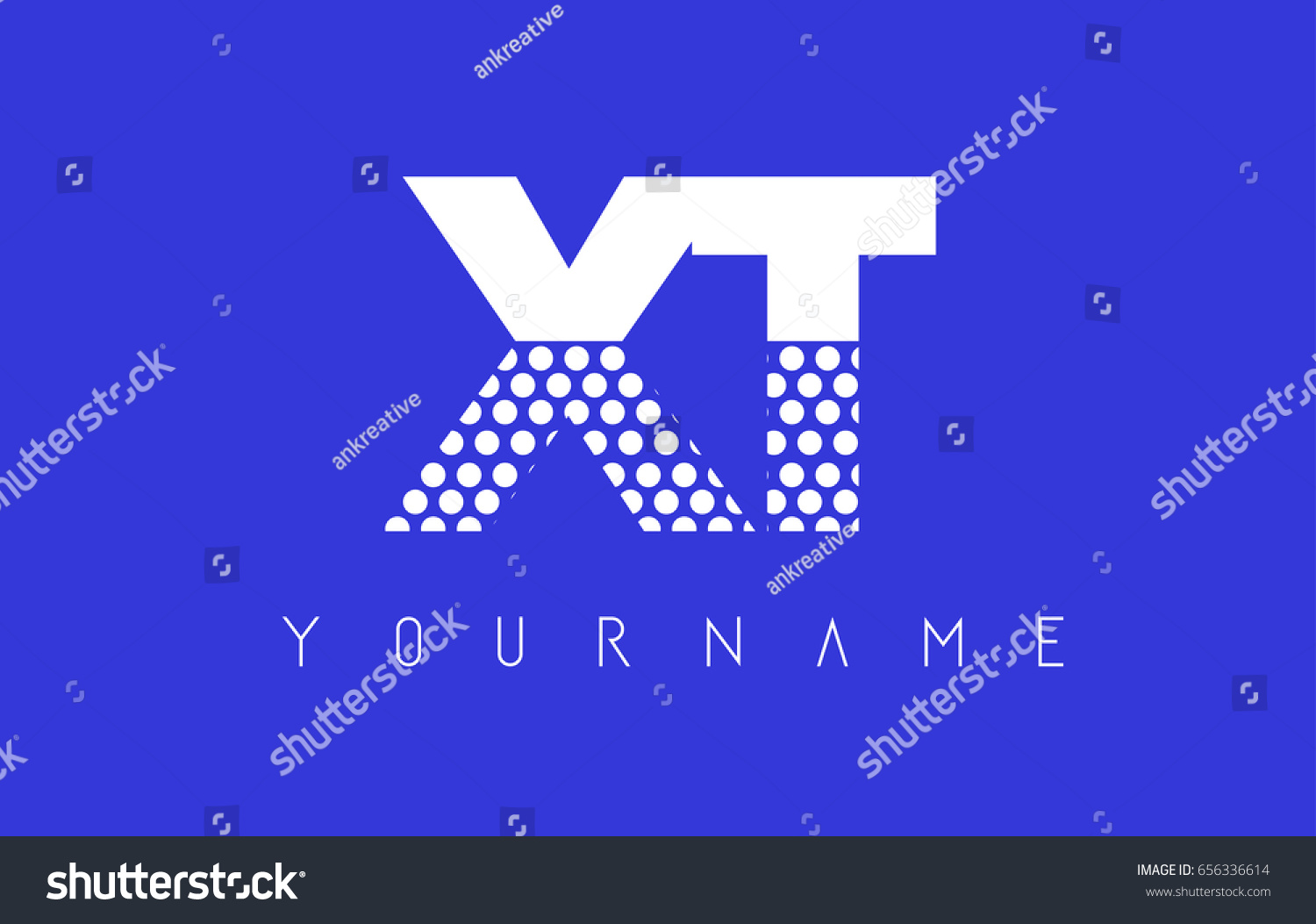Xt X T Dotted Pattern Letter Stock Vector (Royalty Free) 656336614 ...