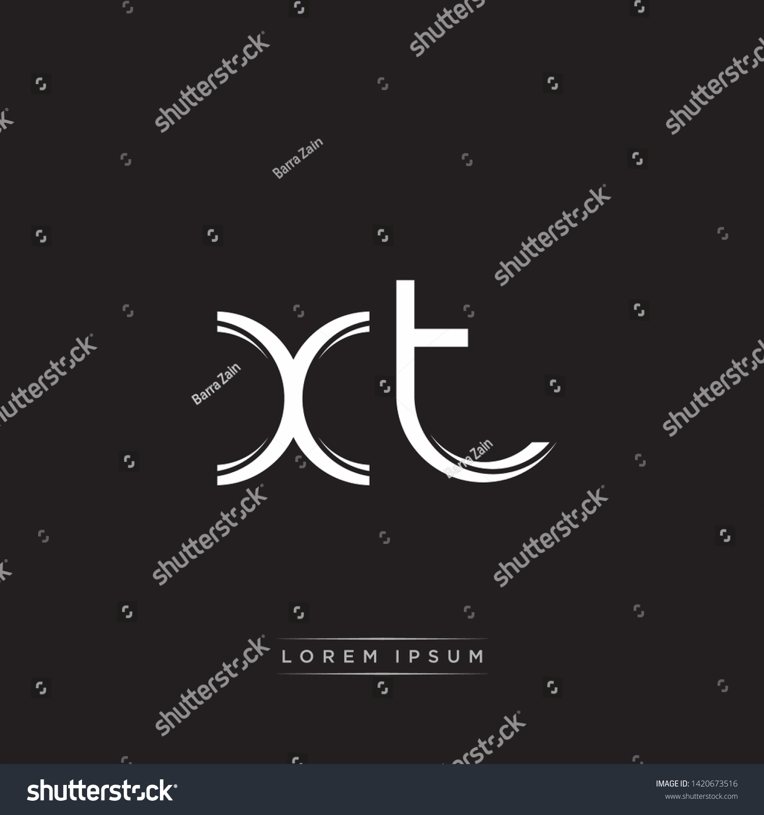 Xt X T Logo Initial Letter Stock Vector (Royalty Free) 1420673516 ...