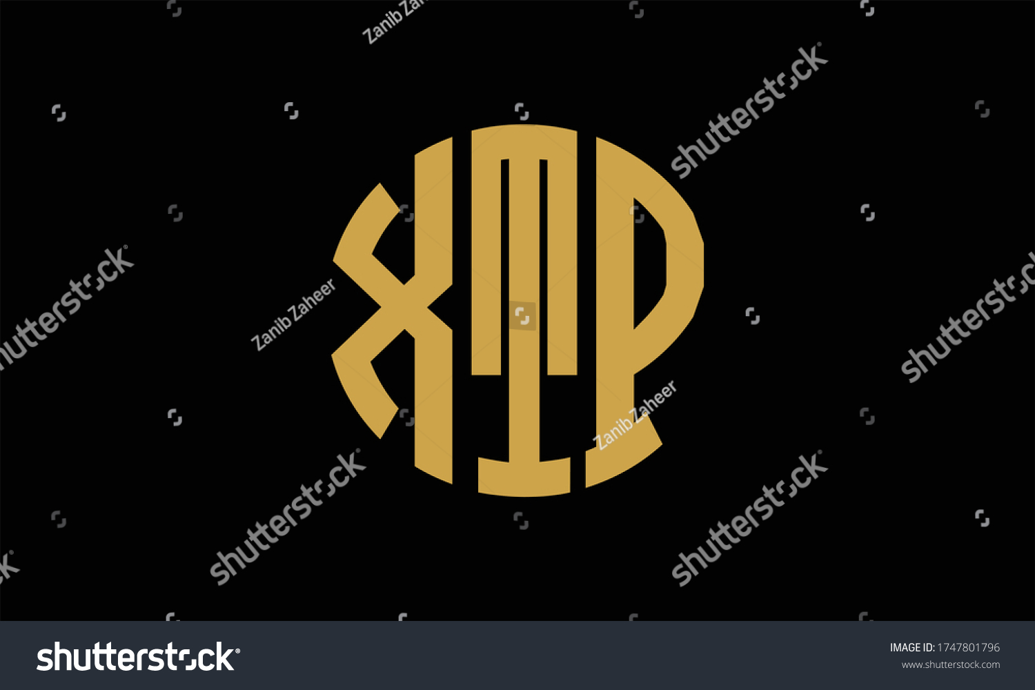 Xtp Circle Emblem Abstract Monogram Letter Stock Vector (Royalty Free ...