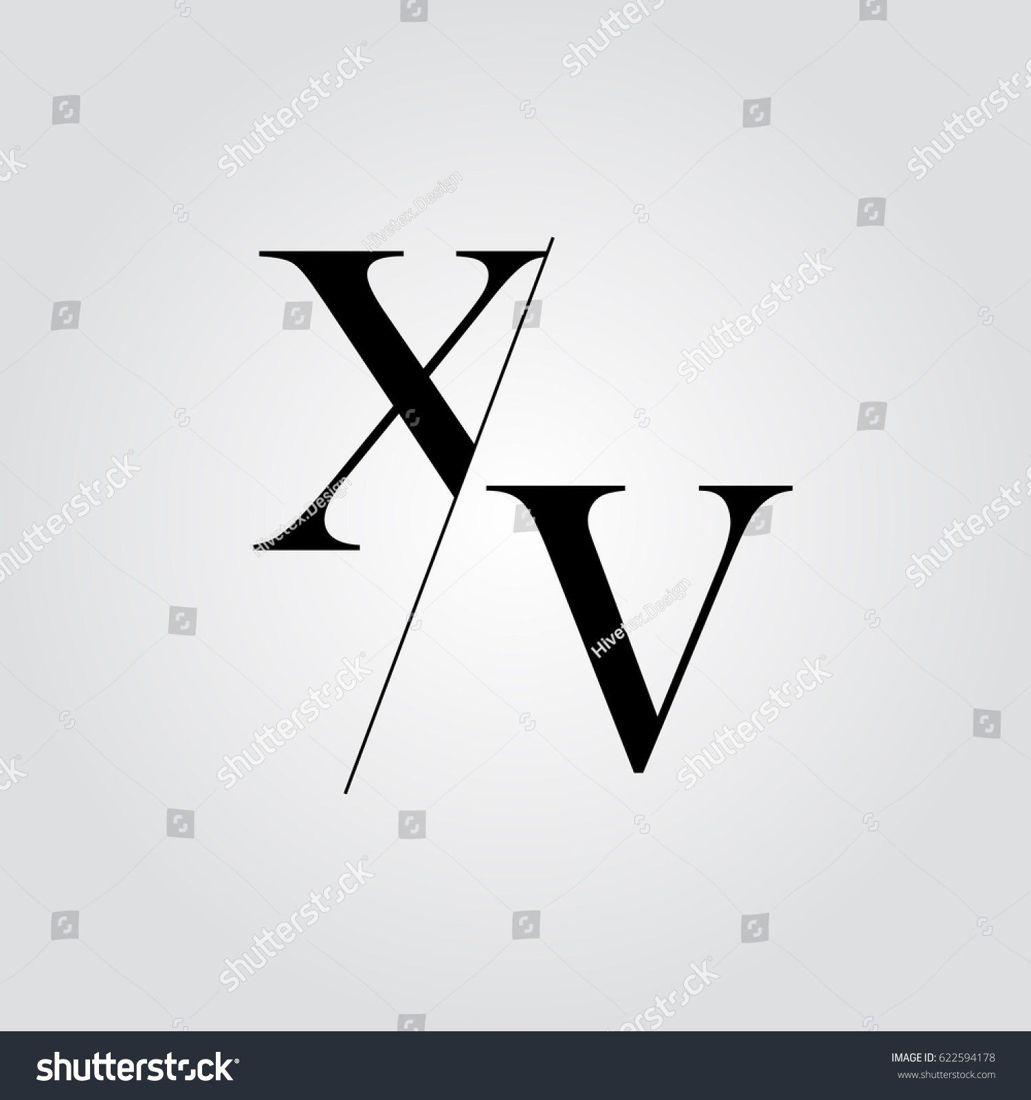 Xv Logo Stock Vector 622594178 - Shutterstock