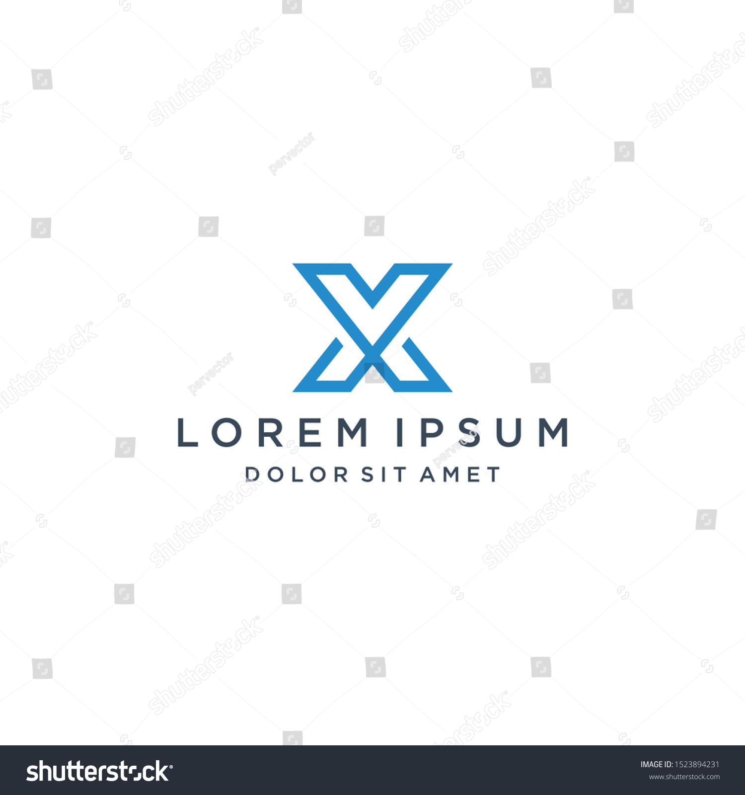 Xv Logo Vx Logo Monogram Icon Stock Vector (Royalty Free) 1523894231